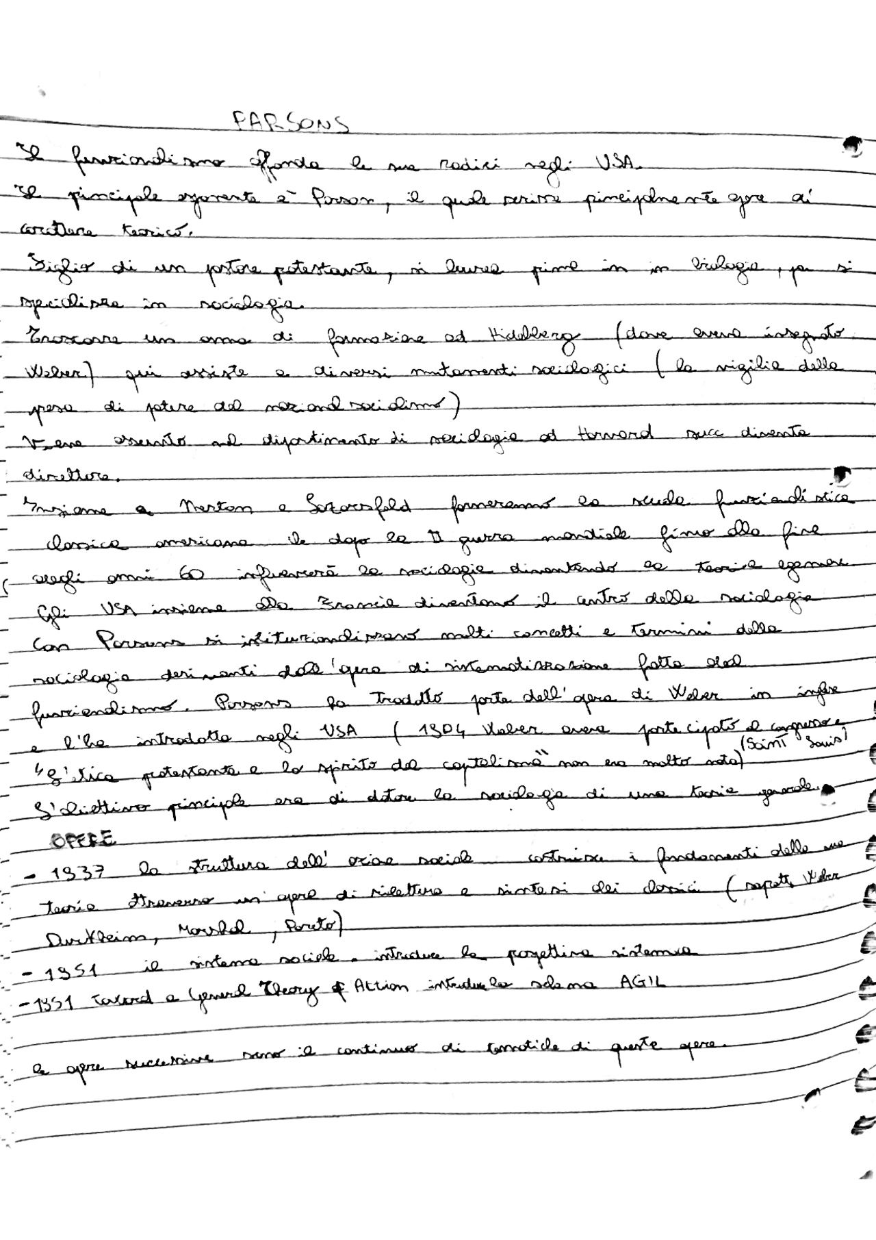 Parsons E Schema Agil Appunti Docsity