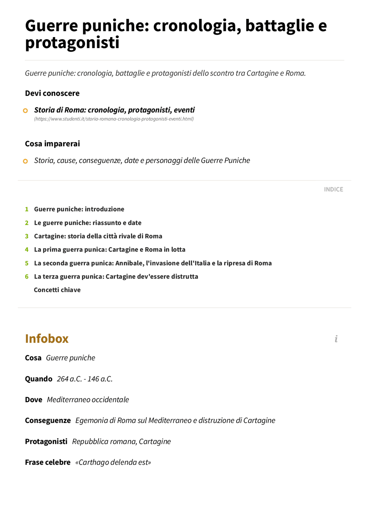 Le Guerre Puniche Parte 4 Appunti Di Storia Medievale Docsity