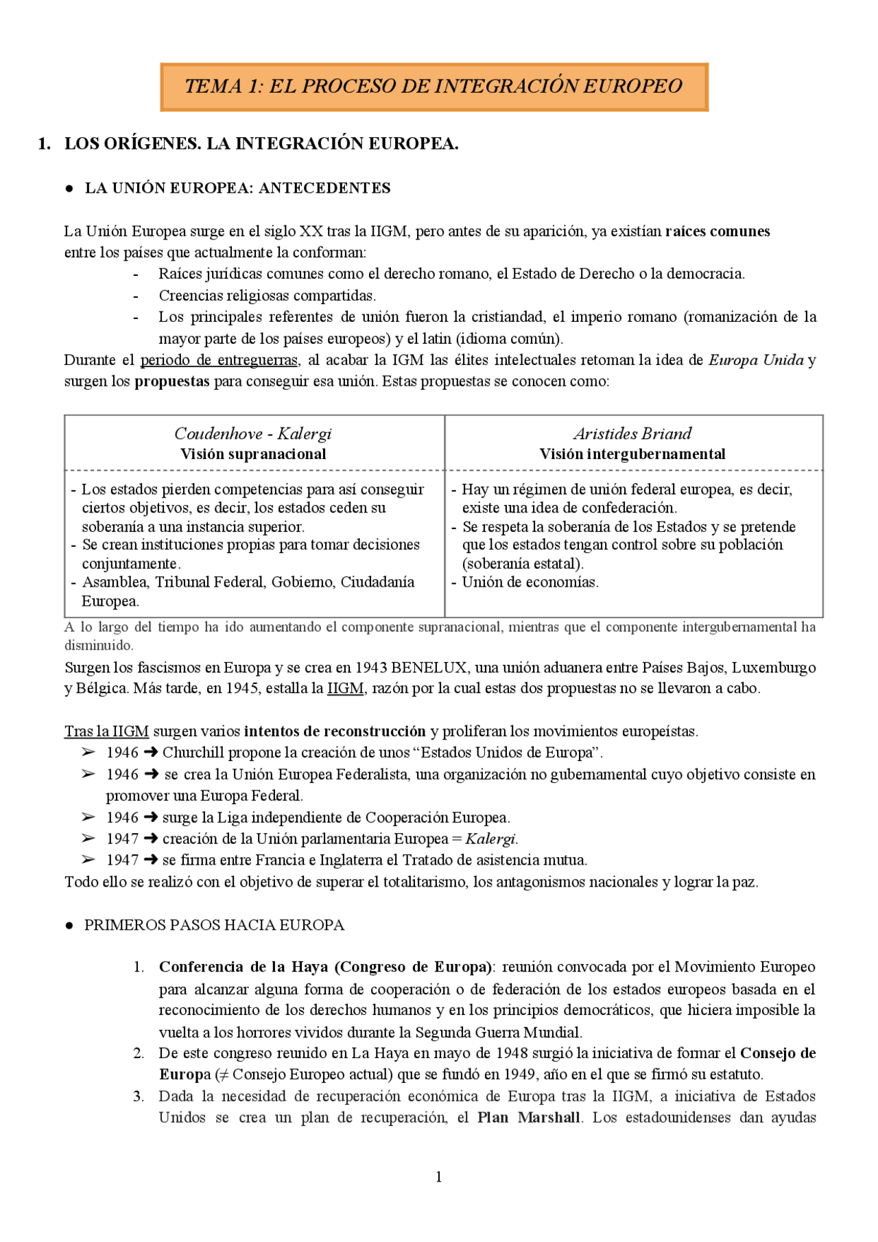 Apuntes Tema 1 2 Y 3 Derecho Comunitario Covadonga Ferrer Docsity