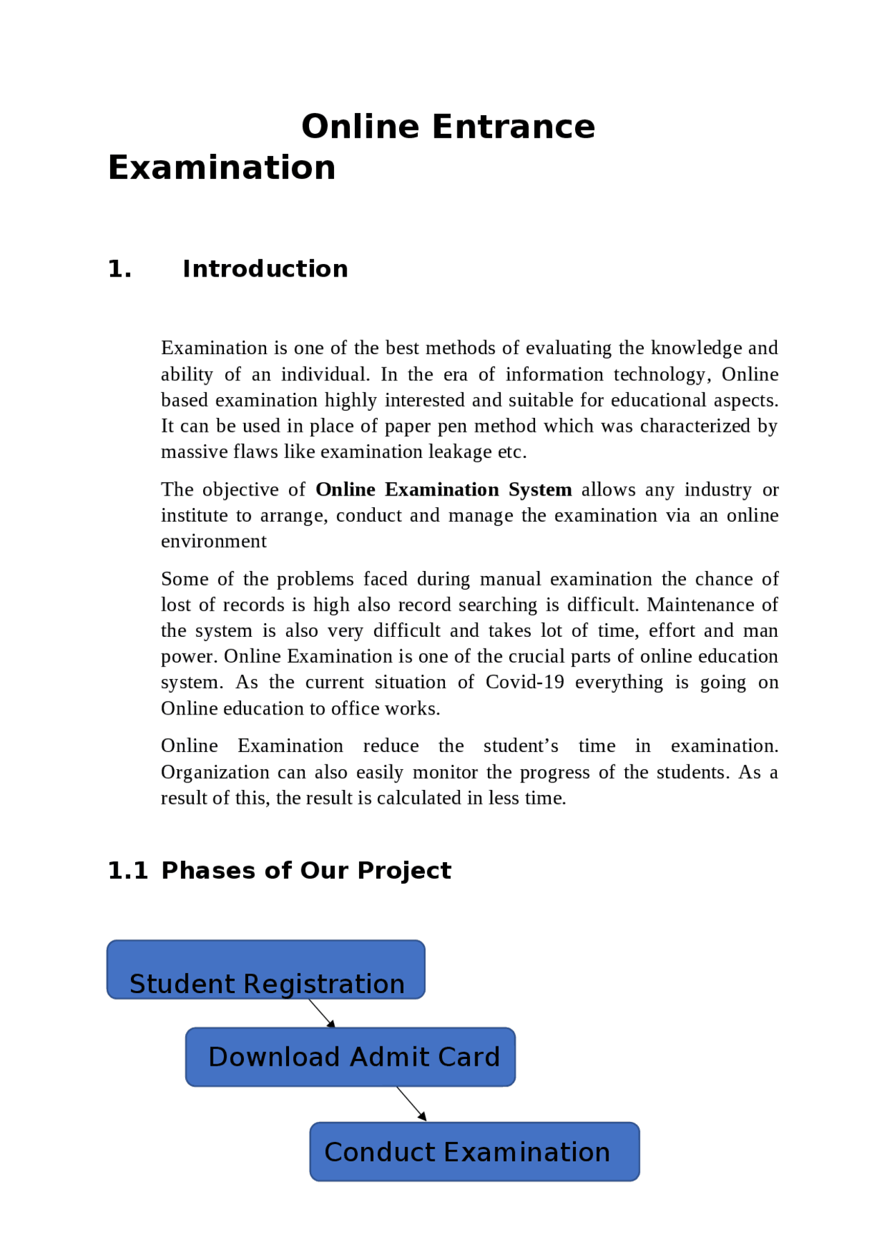 Online Entrance Examination - Docsity