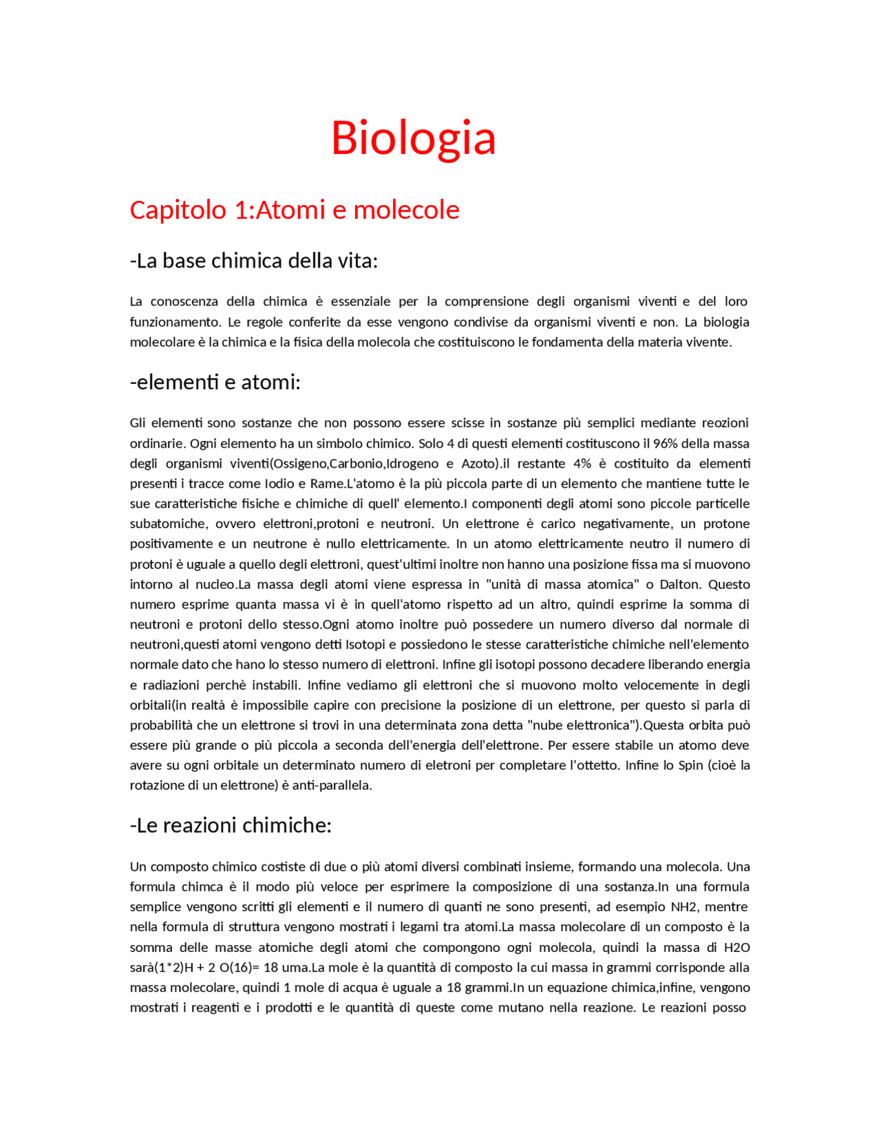 Appunti Esame Biologia Profgrilli Docsity