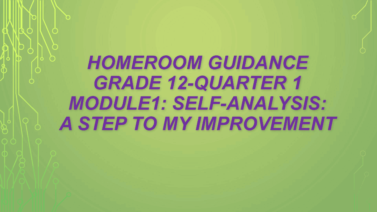 HG12-Module-1-A Step To My Improvement - Docsity