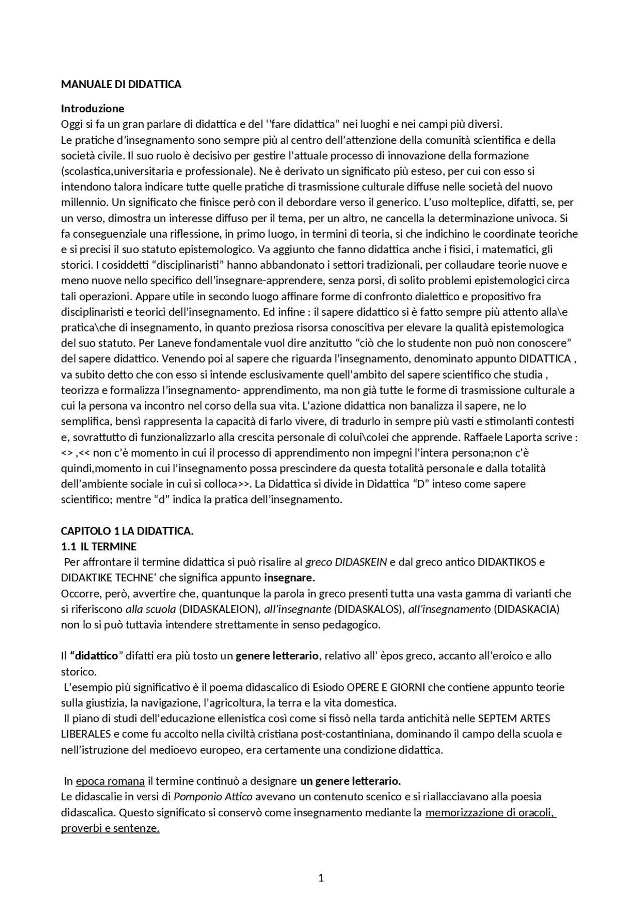 Manuale Di Didattica Docsity