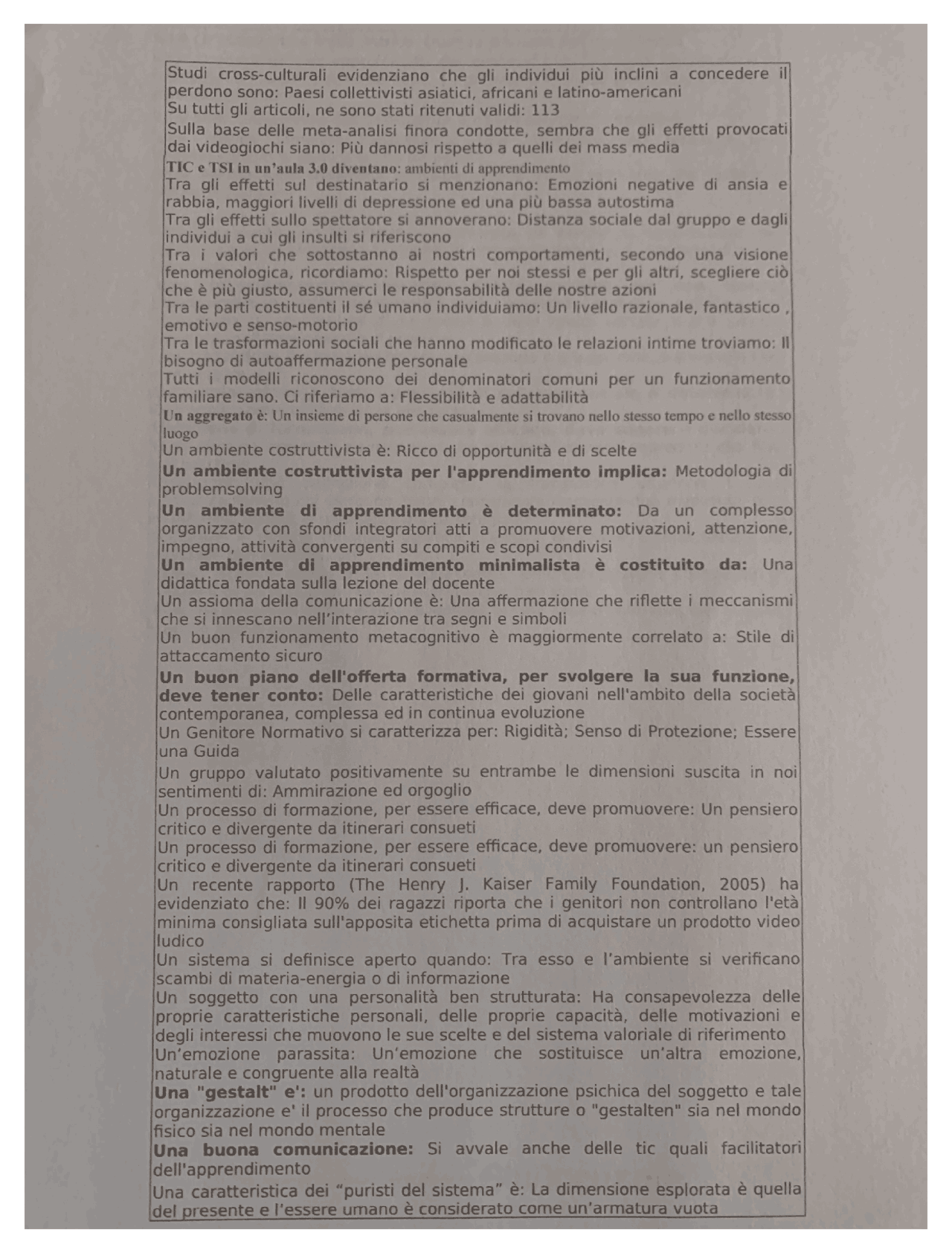 Risposte Psicologia Generale Unipegaso Docsity