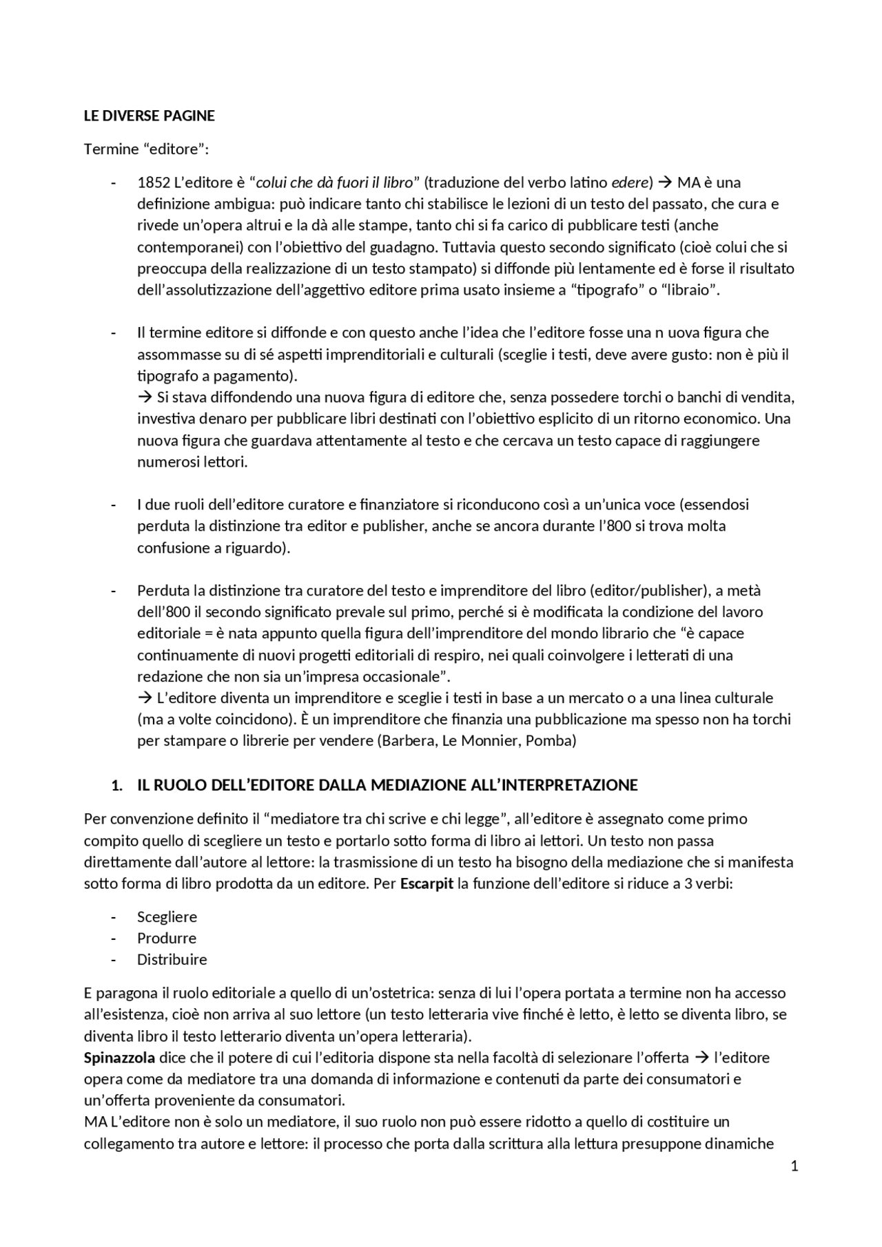 Le Diverse Pagine Cadioli Docsity