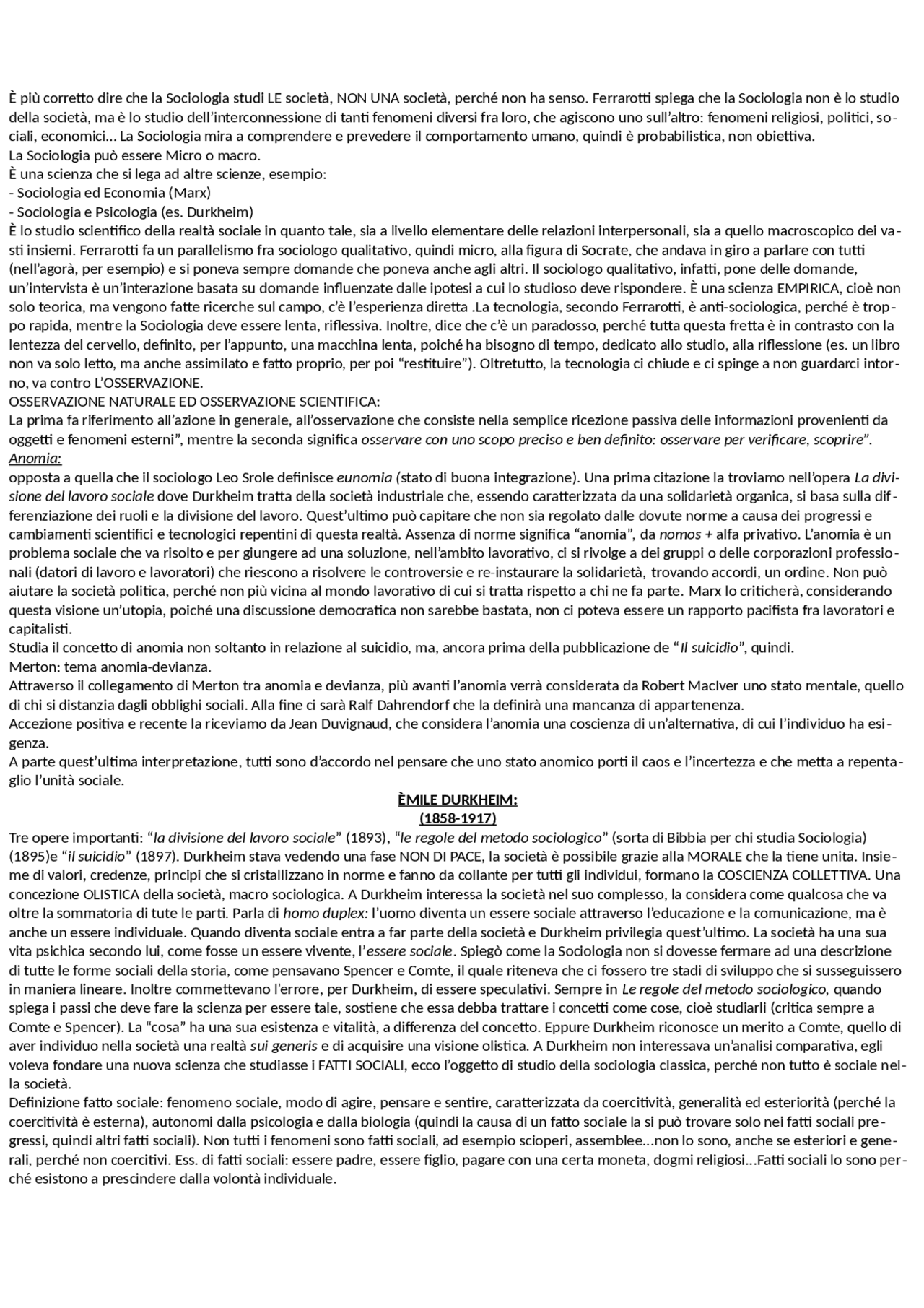 Ciampi Istituzioni Di Sociologia Docsity