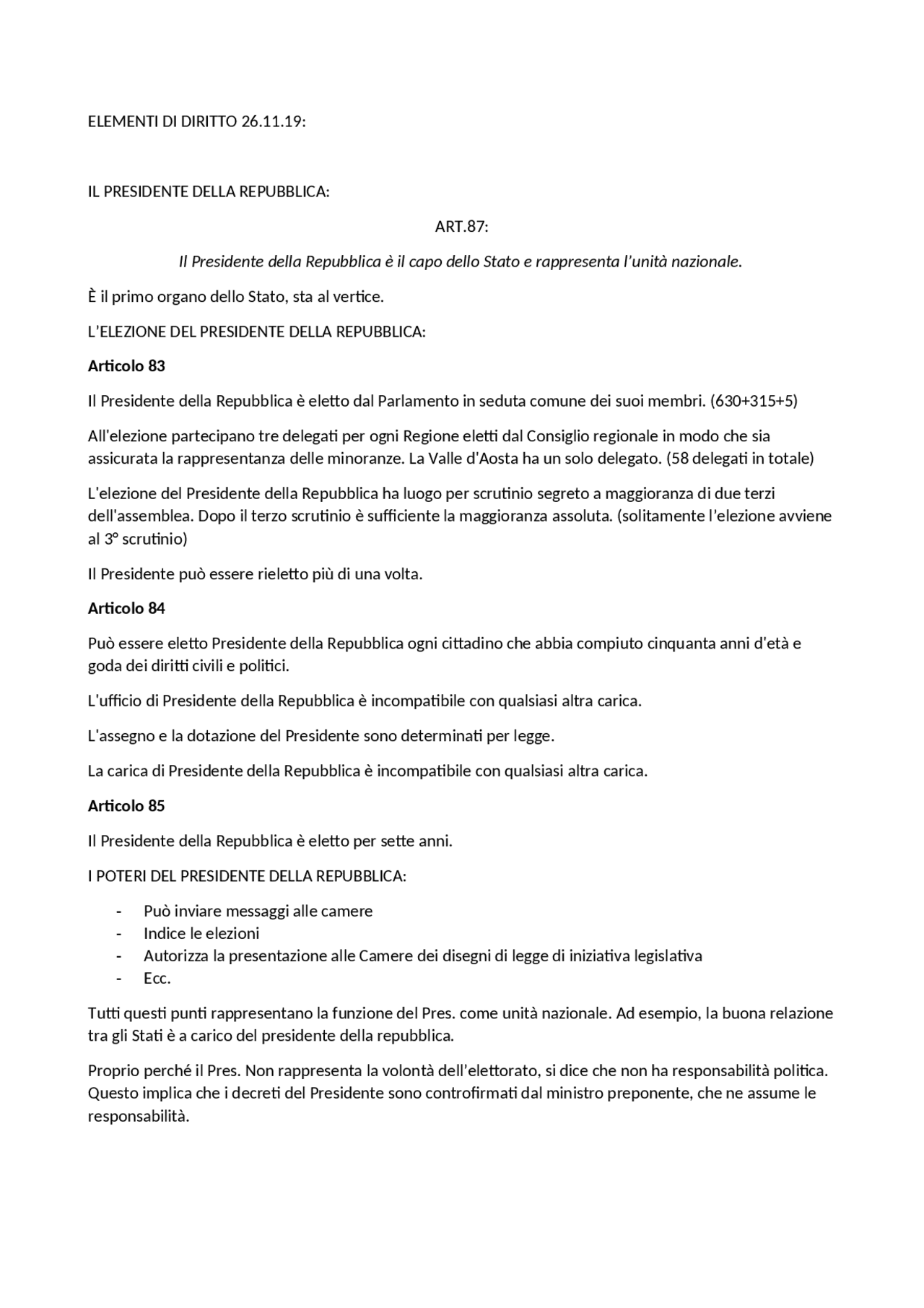 Appunti Lezione Elementi Di Diritto Docsity