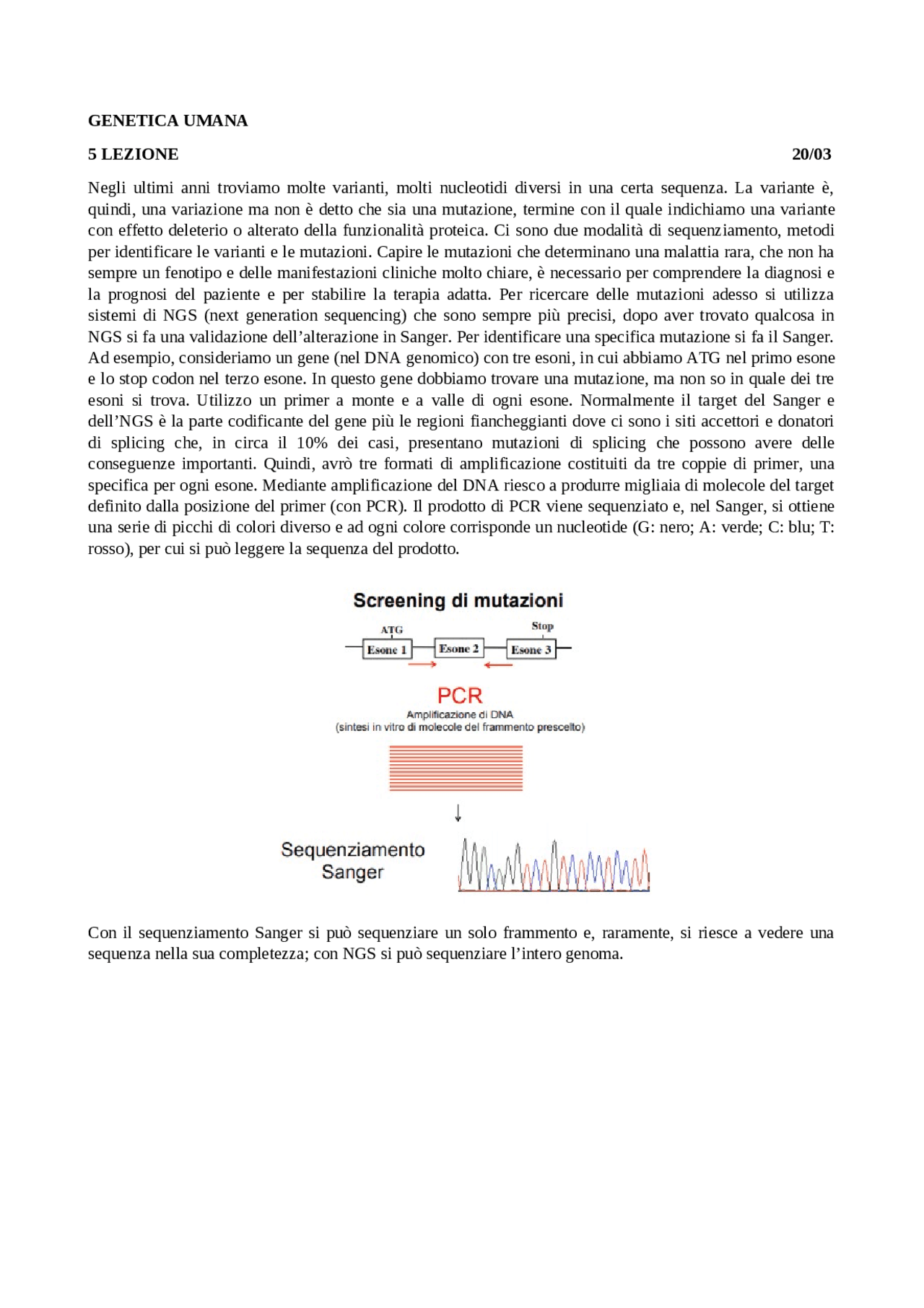 Appunti Genetica Umana Docsity