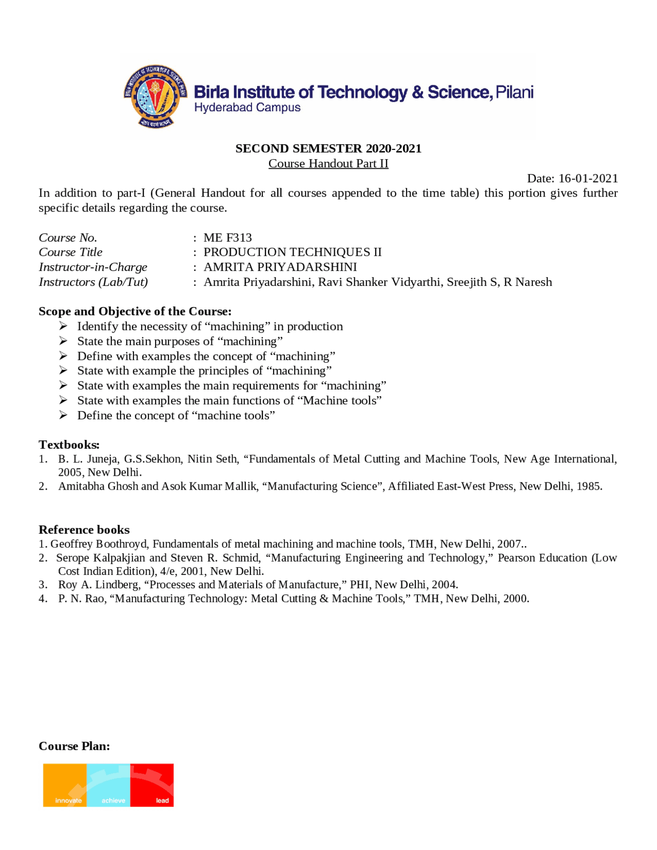 Production Techniques 2 Handout Docsity