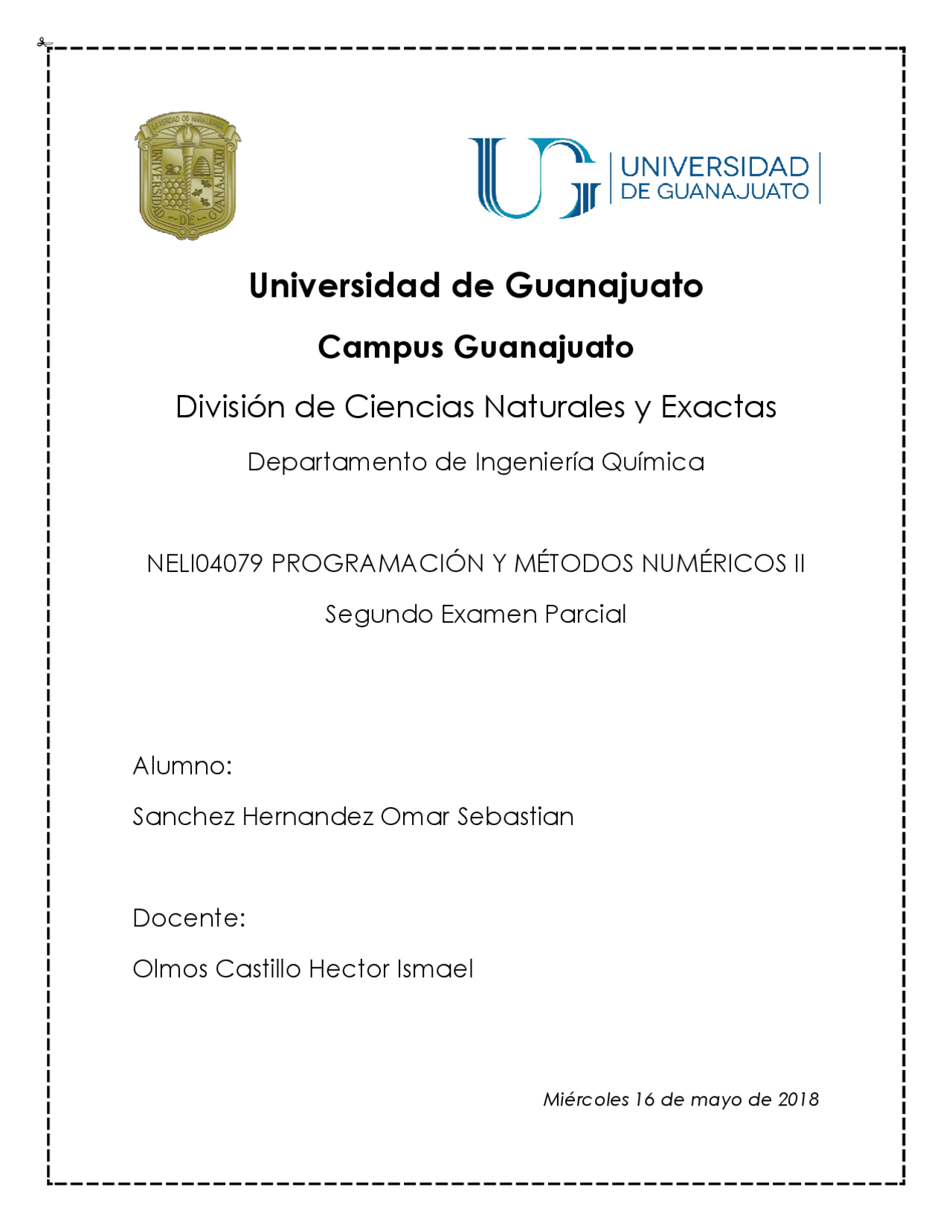 Examen Programación 2 Docsity
