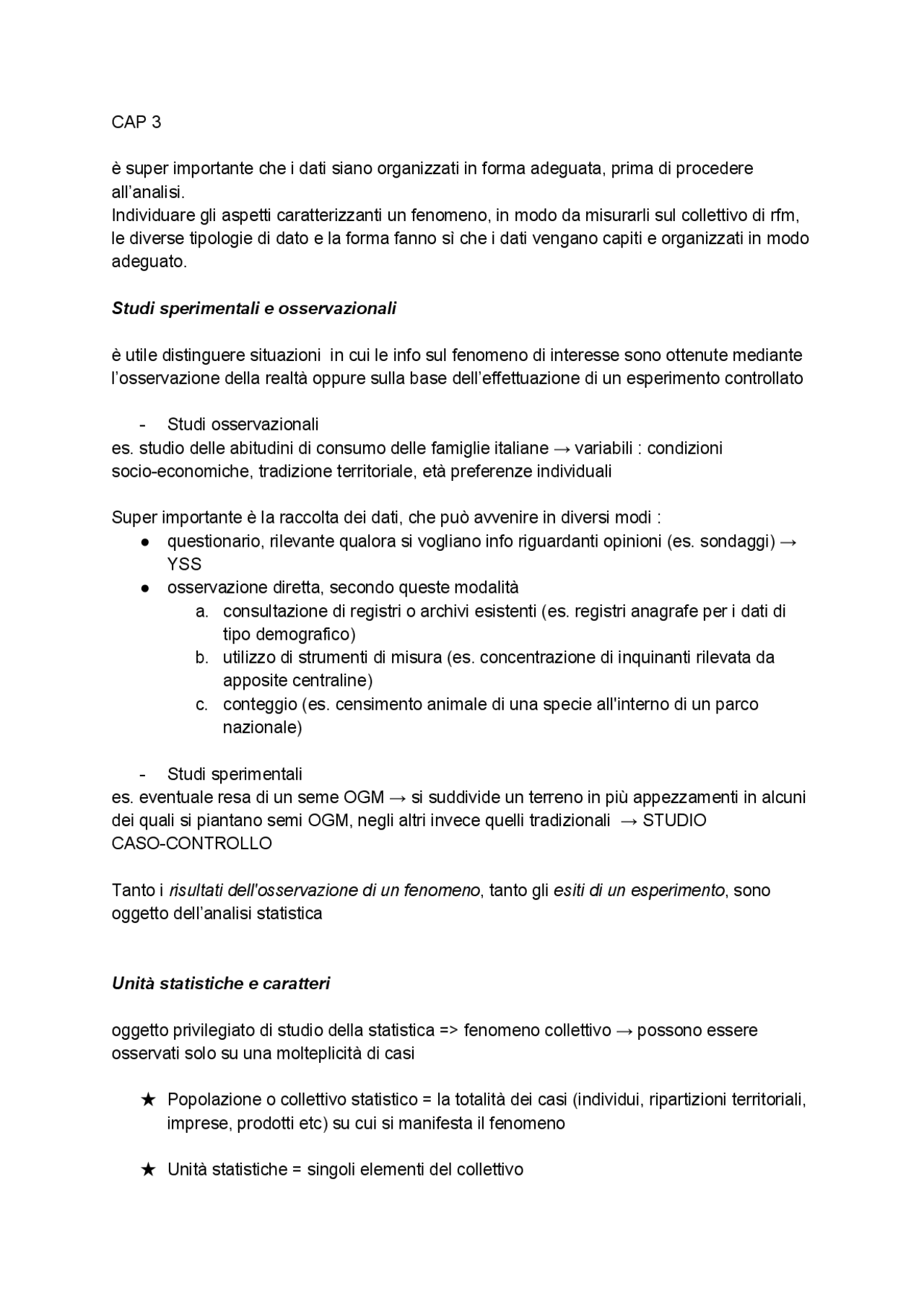 Appunti Libro Statistica Sintesi Del Corso Di Statistica Docsity