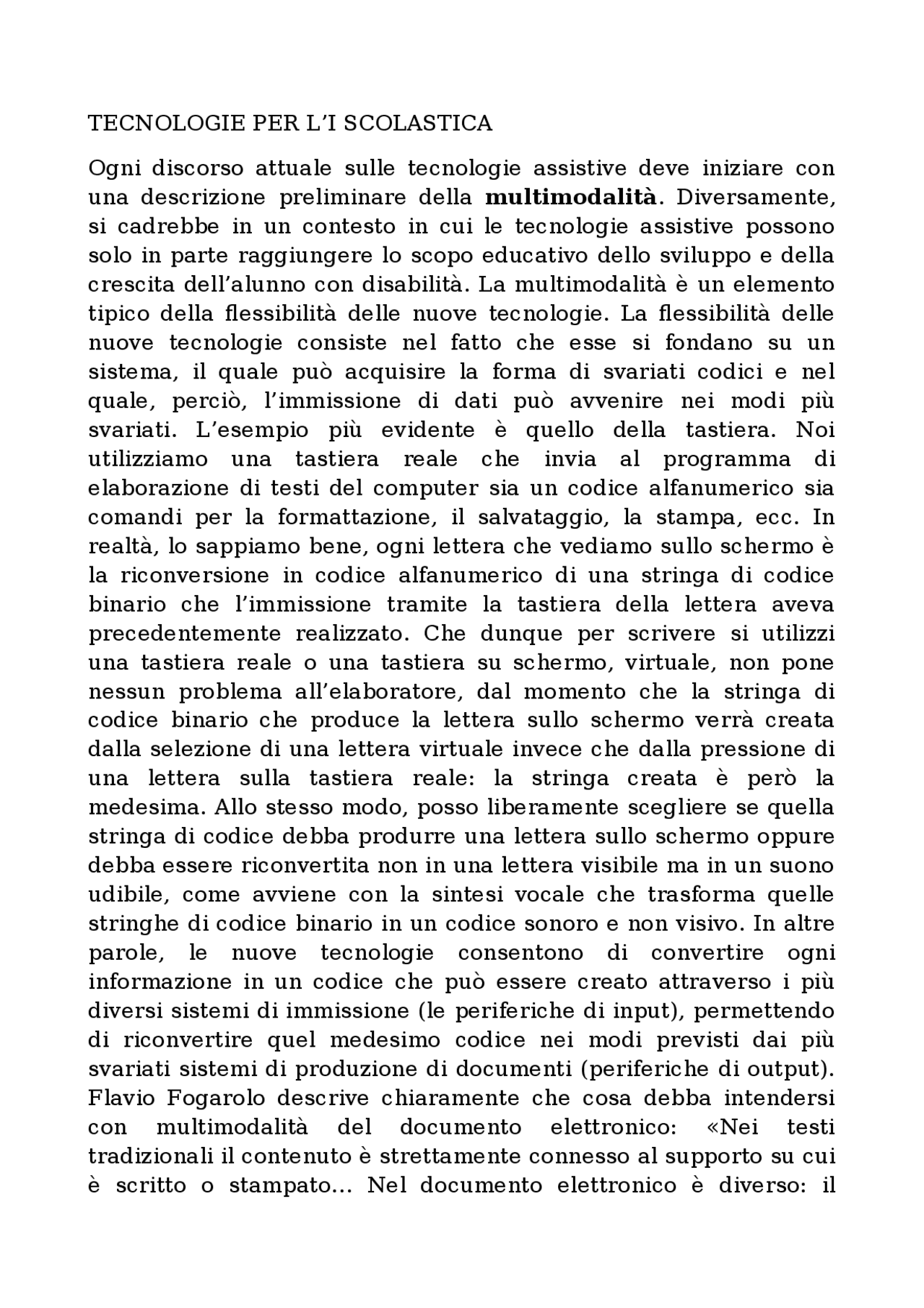Tecnologie Per Linclusione Docsity