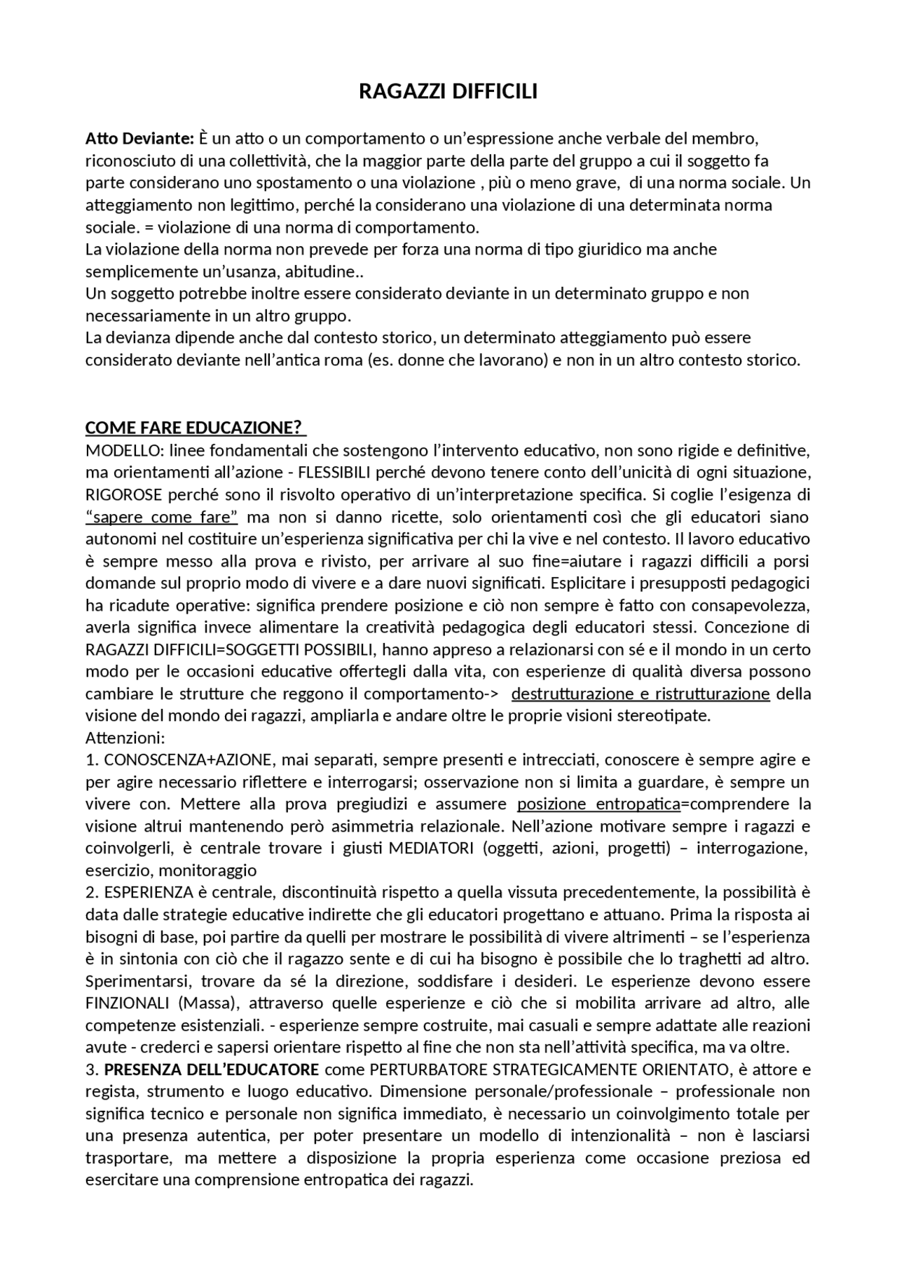 Ragazzi Difficili Bertolini Docsity