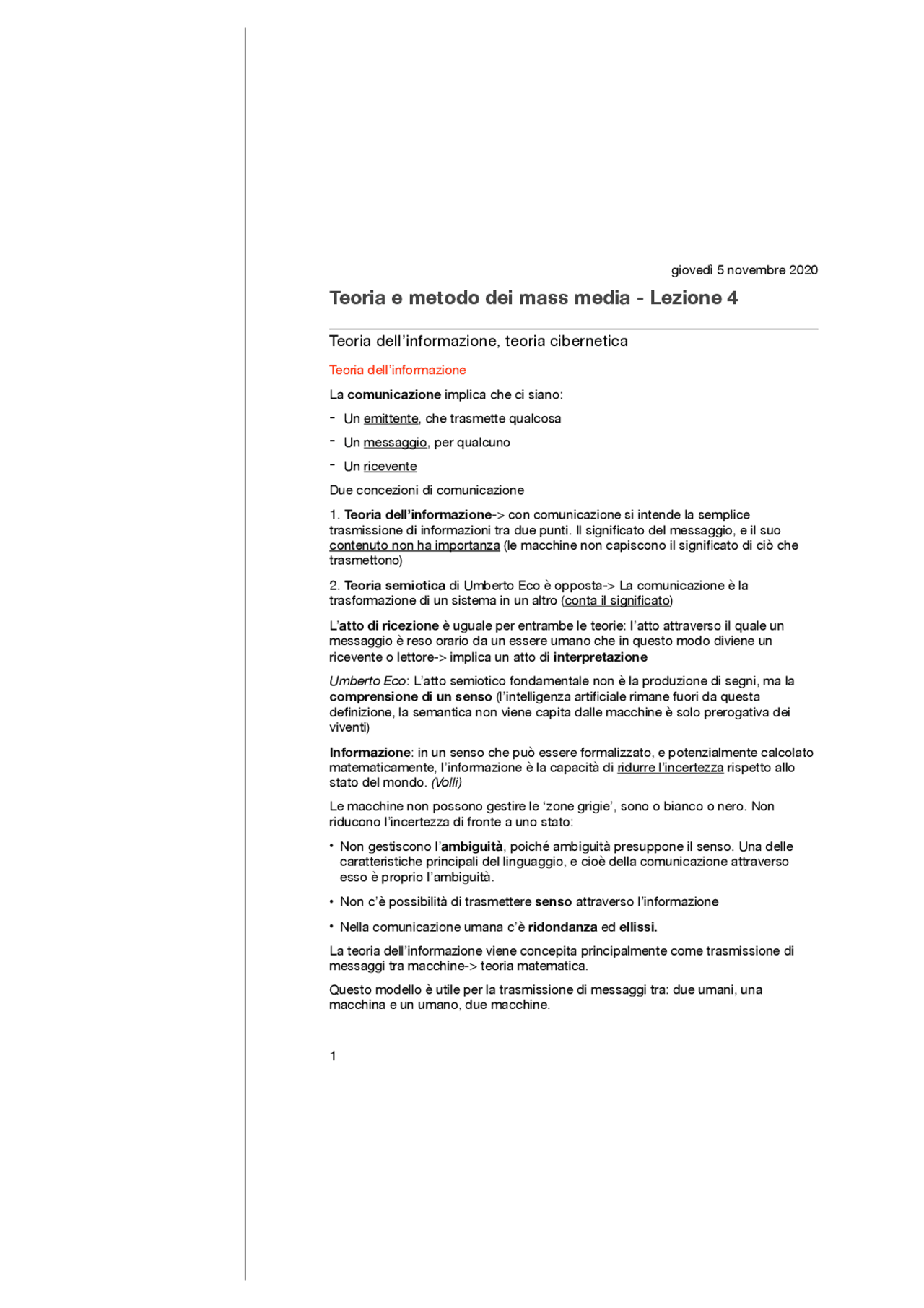 Appunti Teoria E Metodo Dei Mass Media Docsity