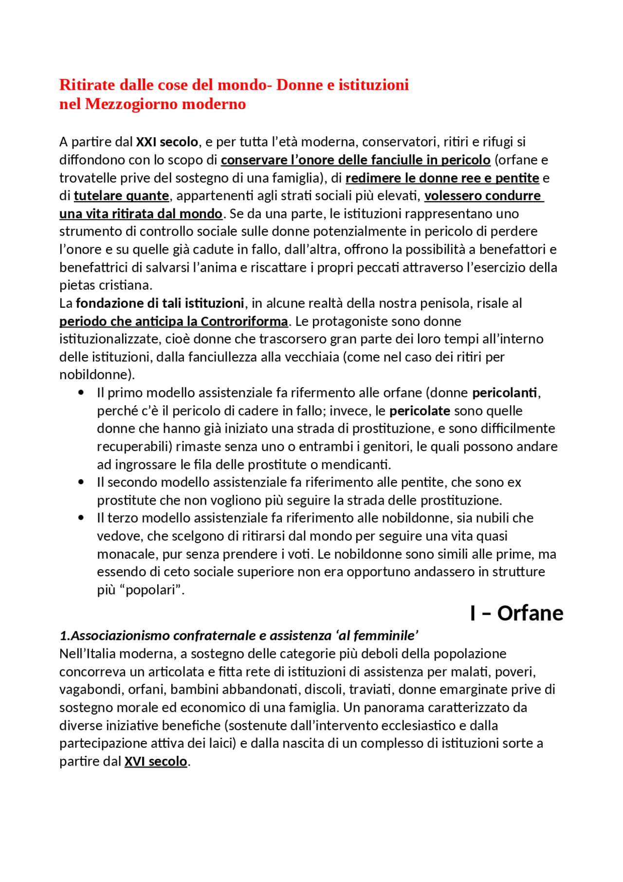 Riassunto Del Libro Ritirate Dalle Cose Del Mondo Docsity