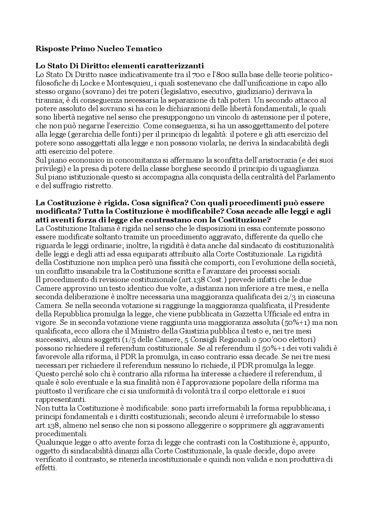 Riassunto Diritto Pubblico Appunti Di Diritto Pubblico Docsity