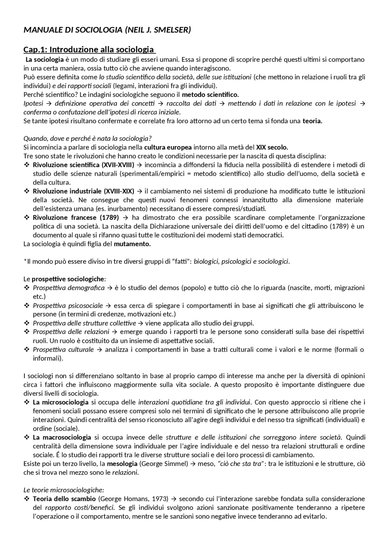 Manuale Di Sociologia Edizione 5 Neil J Smelser Docsity