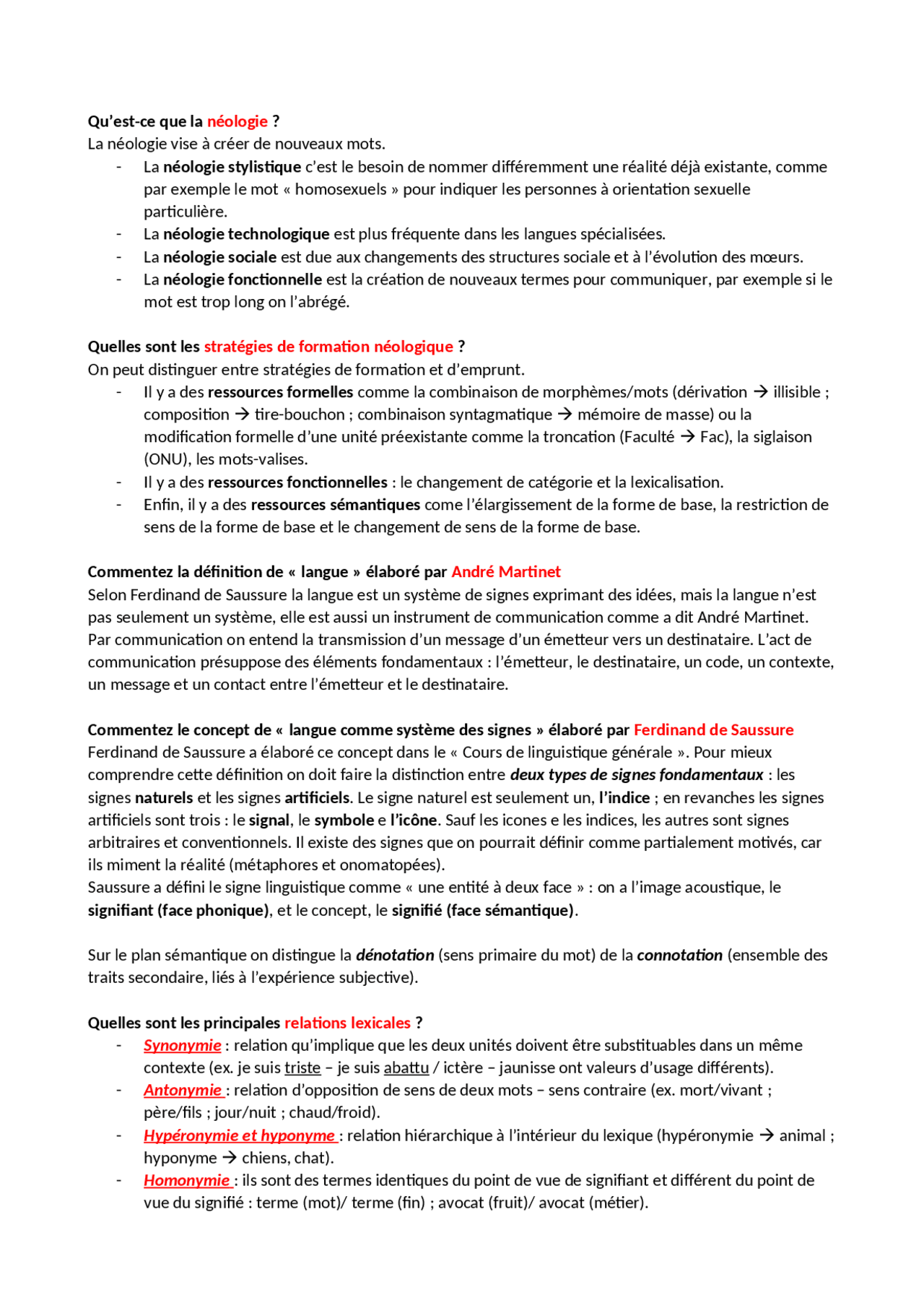 Schemi Modulo Teorico Francese I Micaela Rossi Docsity