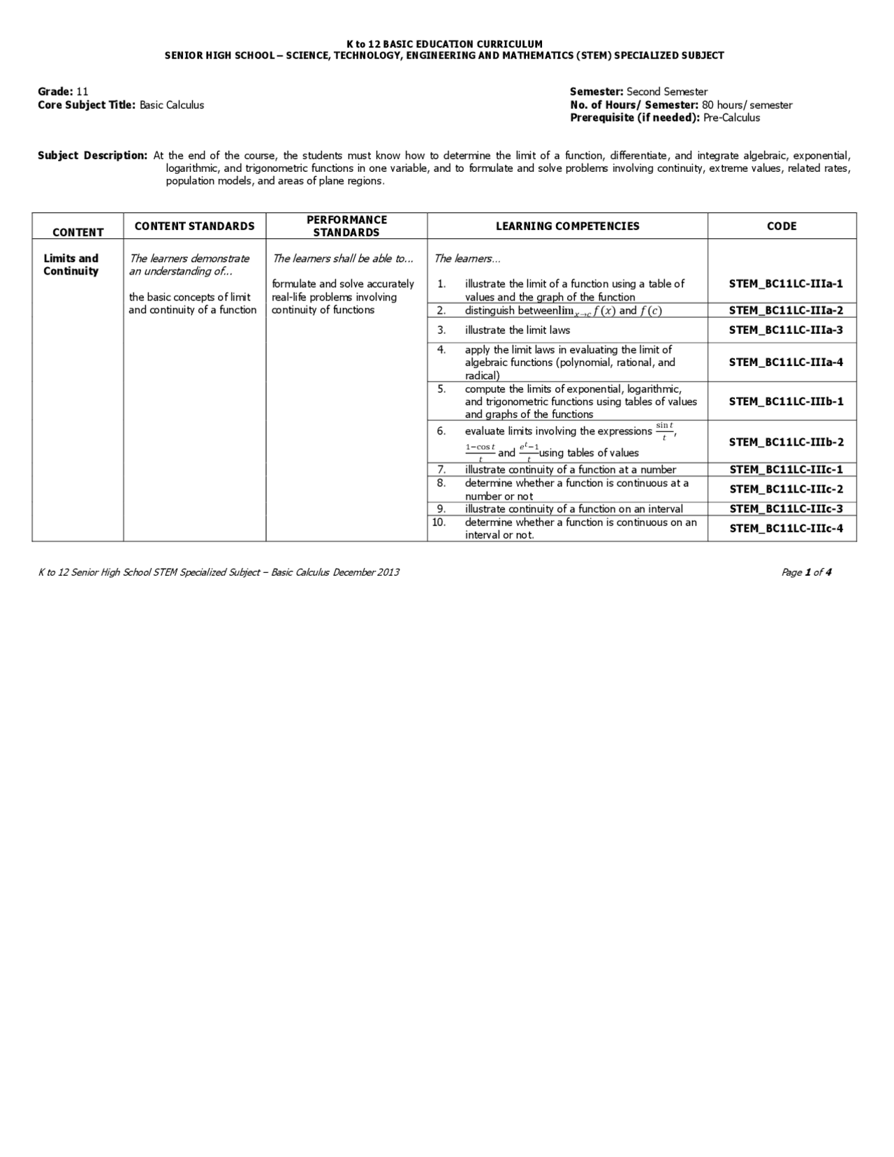 Basic Calculus For Modern Era Docsity