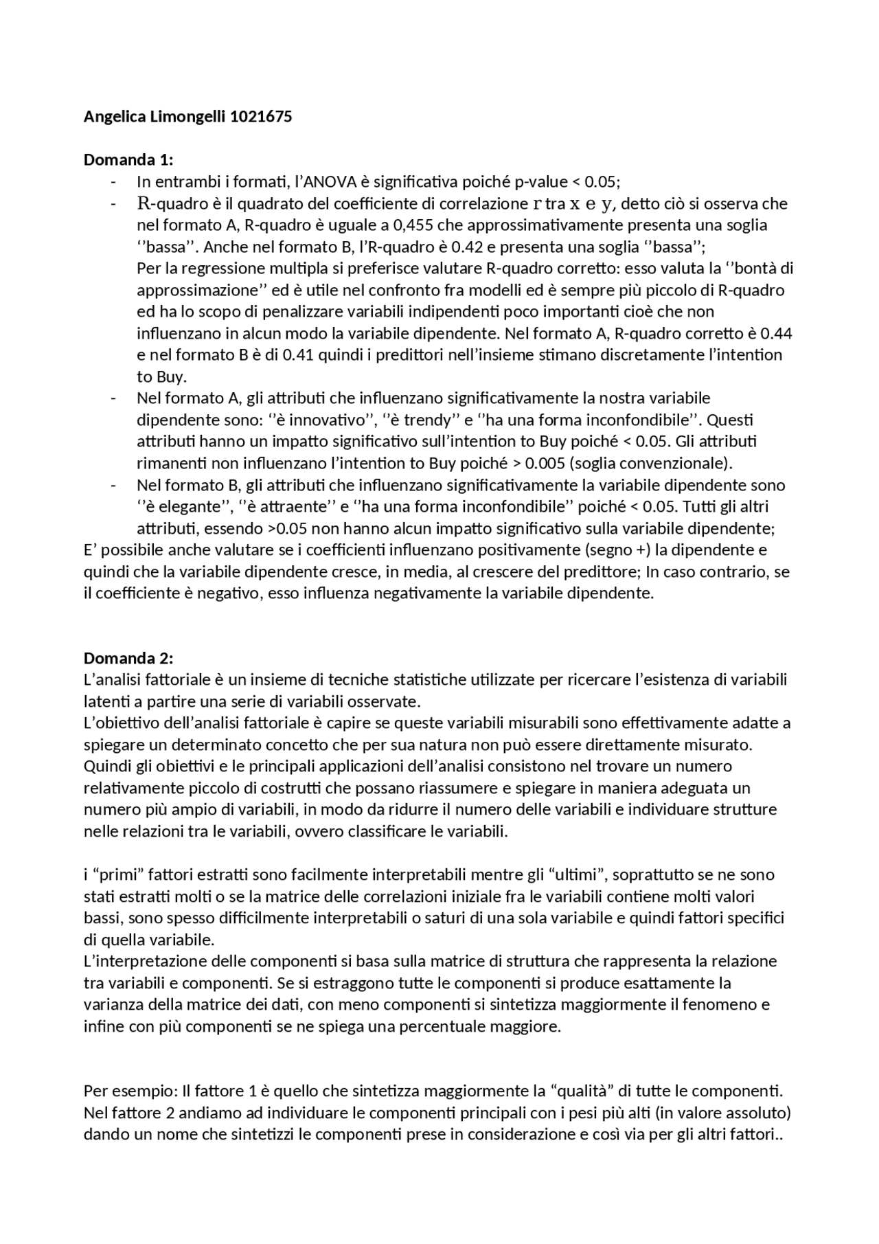 DATA ANALYSIS - DELLA BEFFA IULM | Appunti di Analisi Dei Dati - Docsity