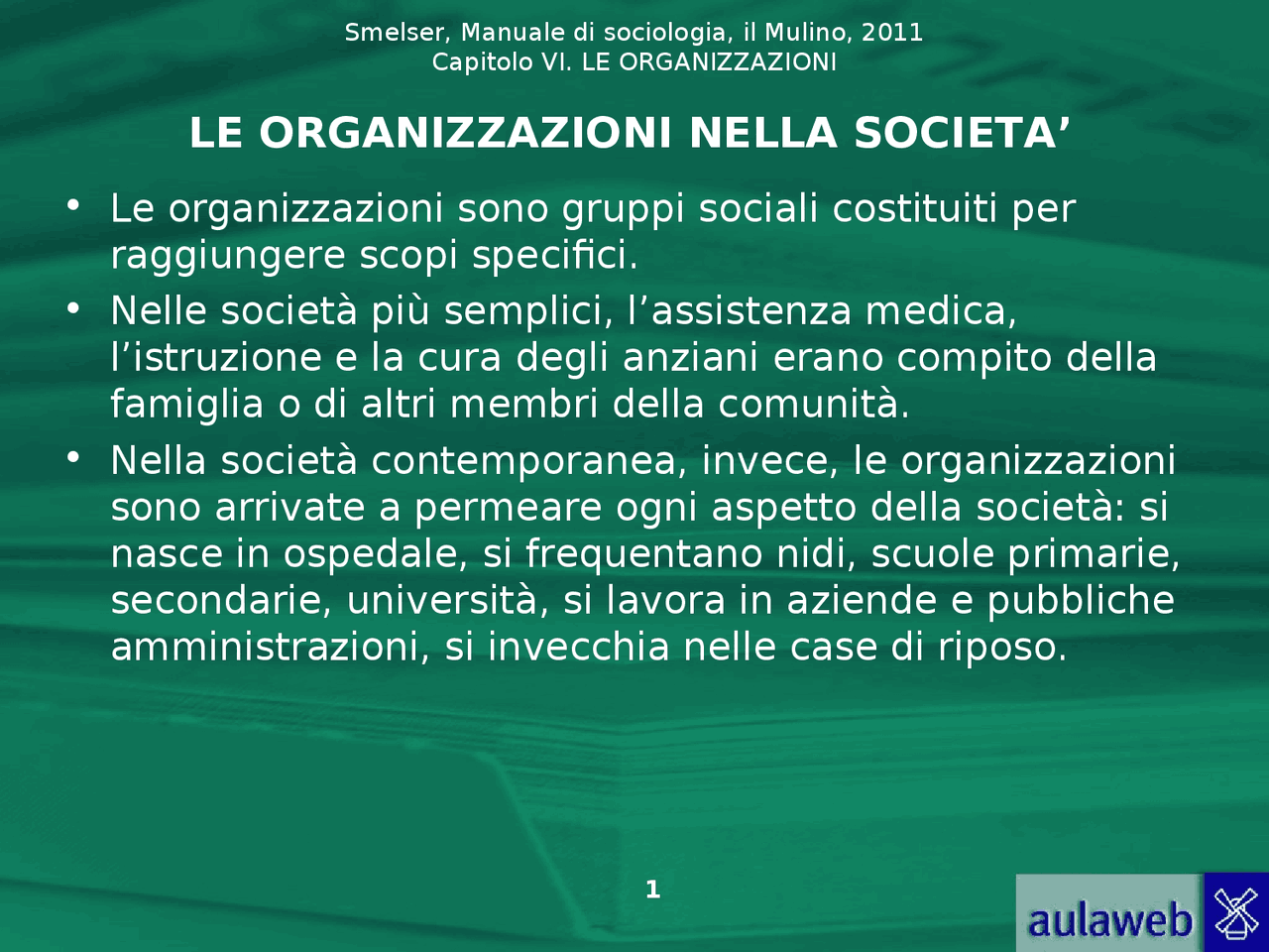 Le organizzazioni in sociologia - Docsity