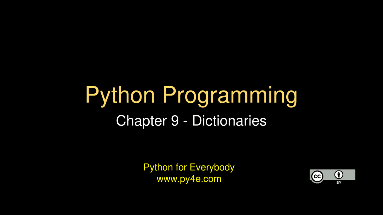 Python Programming Dictionaries - Docsity