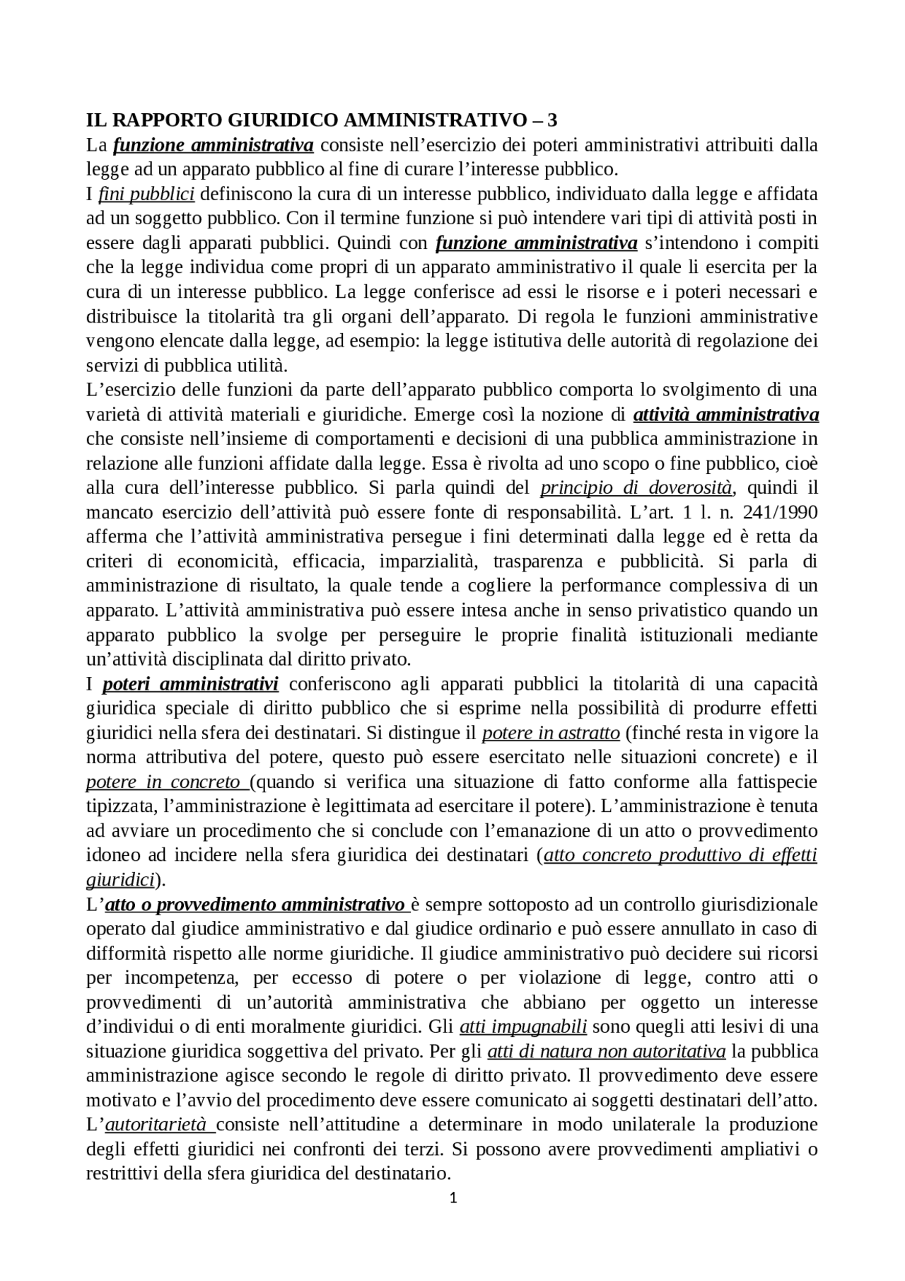 Manuale Di Diritto Amministrativo Clarich Docsity