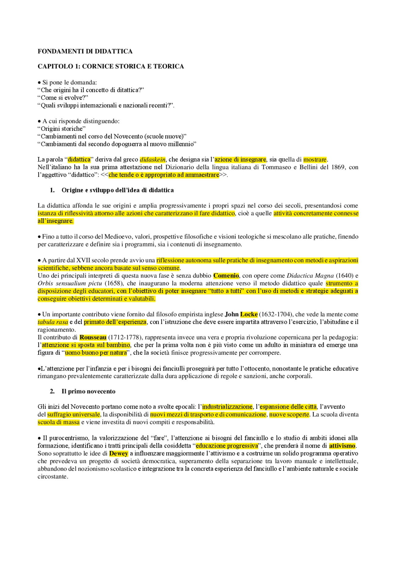 Fondamenti Di Didattica Docsity