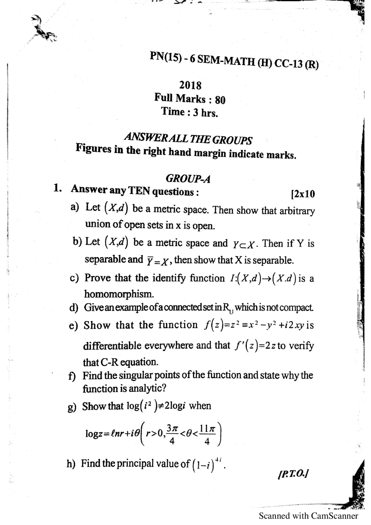 Previous Year Questions Docsity