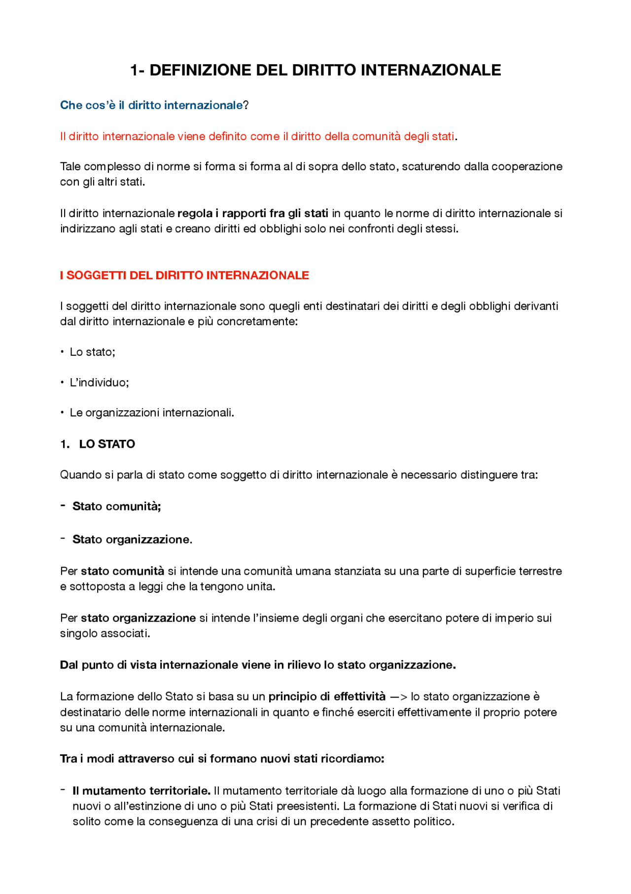 Le consuetudini. diritto internazionale | Appunti di Diritto Internazionale - Docsity