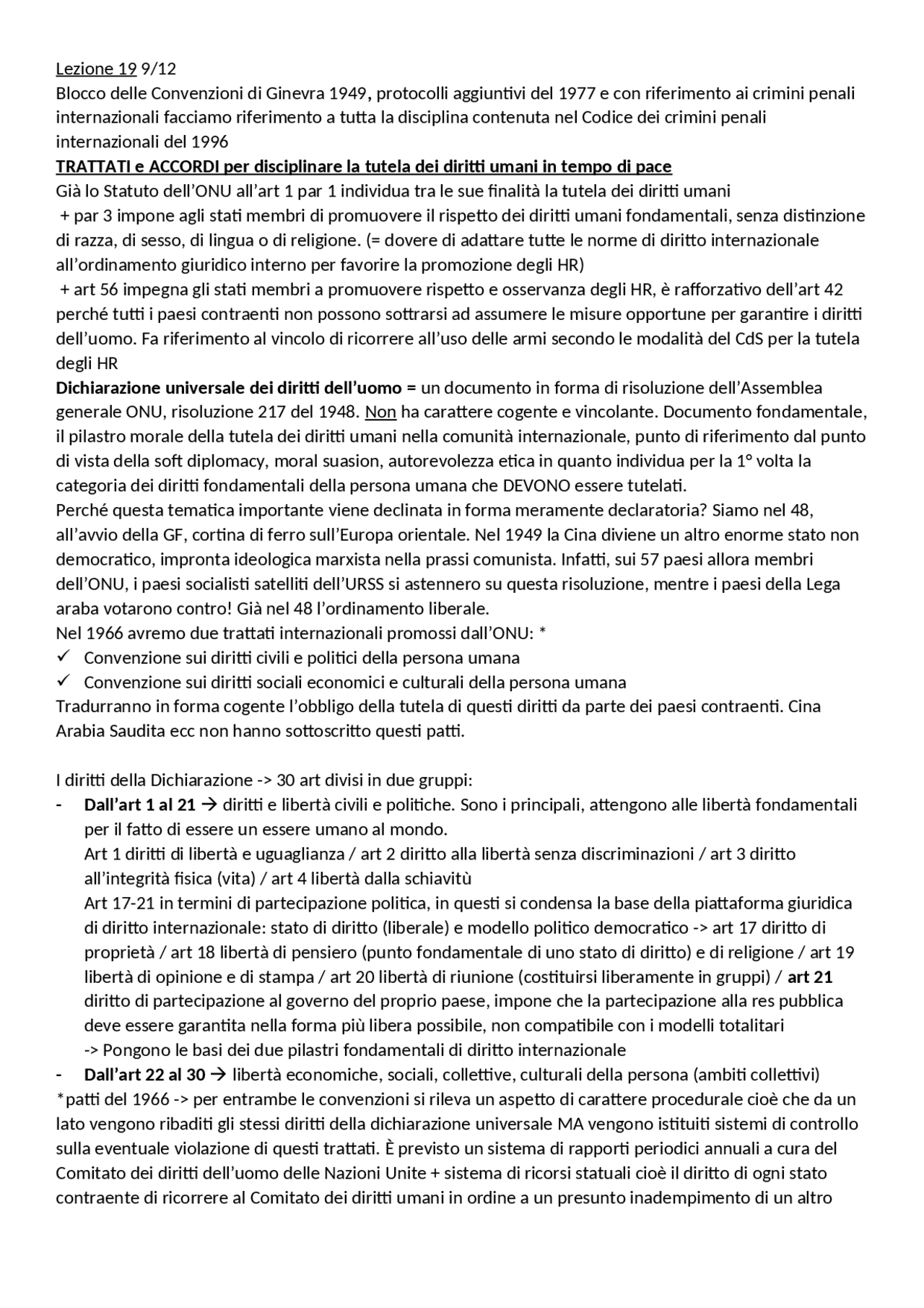 Ultima Parte Appunti Regimi Internazionali Docsity