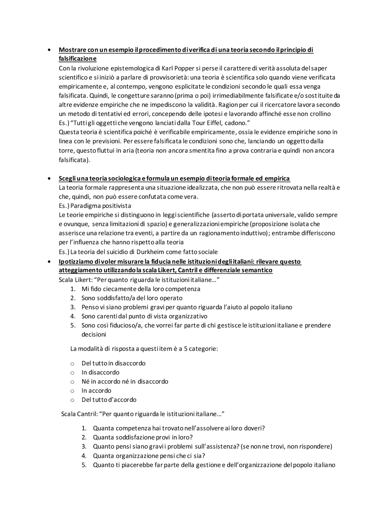 Domande esame Metodi di ricerca quantitativa (Stefanizzi) | Prove d'esame di Metodologia Della ...