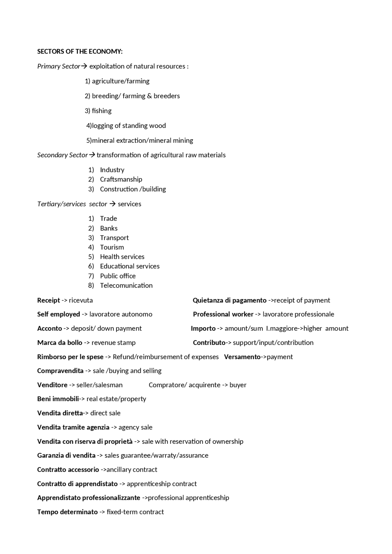 Glossario Termini Aziendali Inglese Docsity