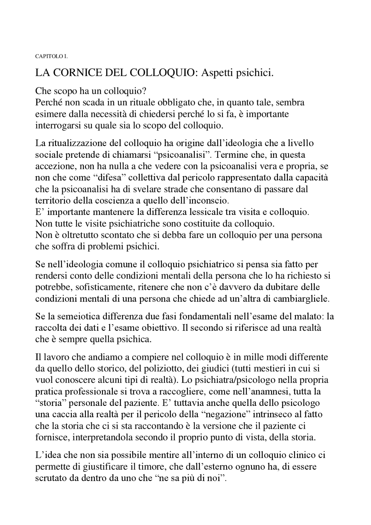 Tecnica Del Colloquio Docsity
