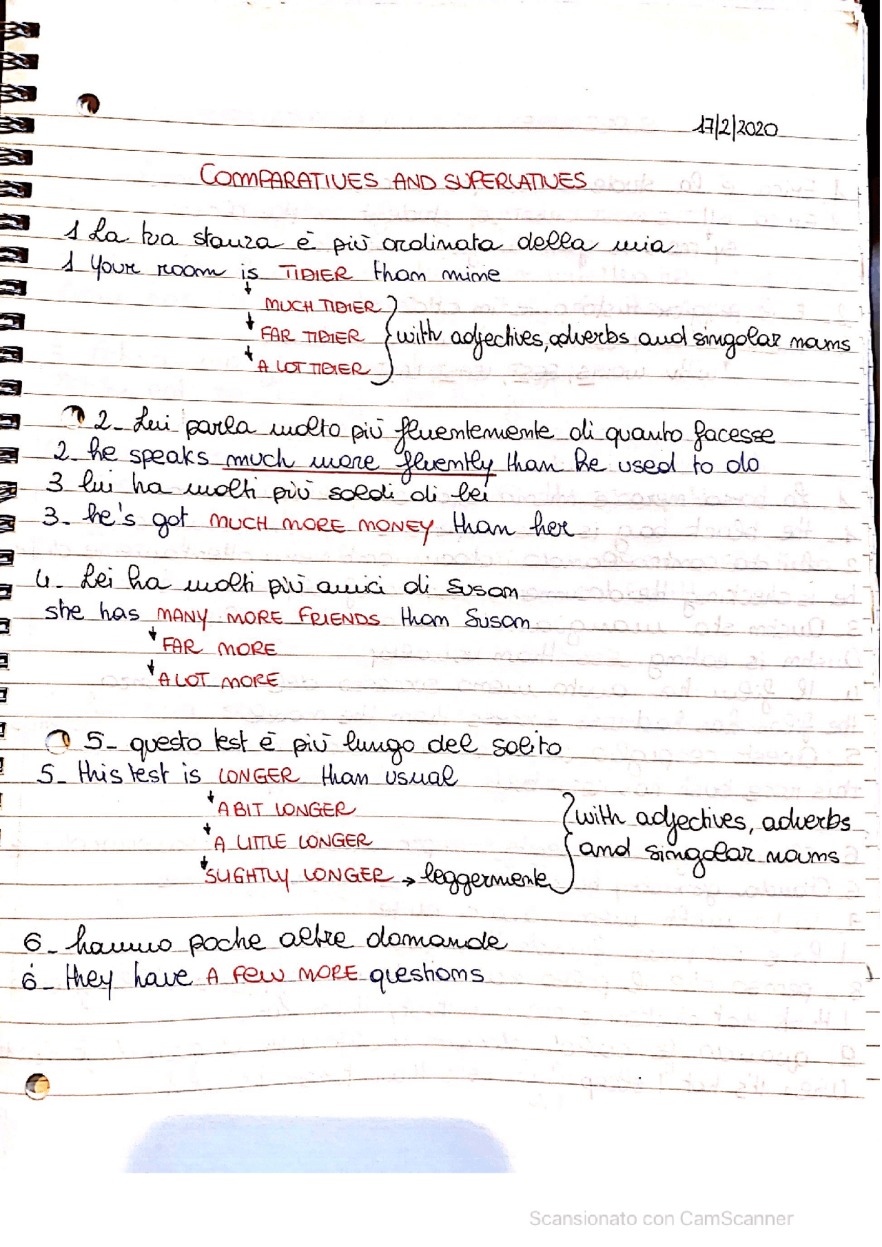 COMPARATIVES - SUPERLATIVES - Docsity