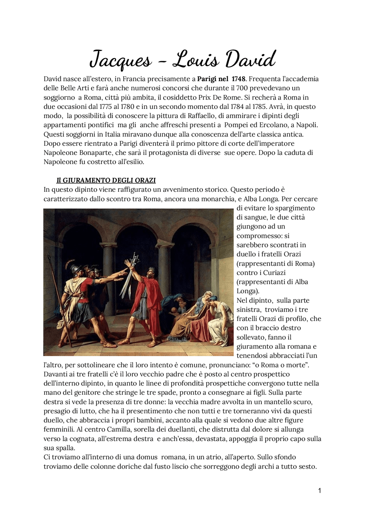 Jacques Louis David Docsity