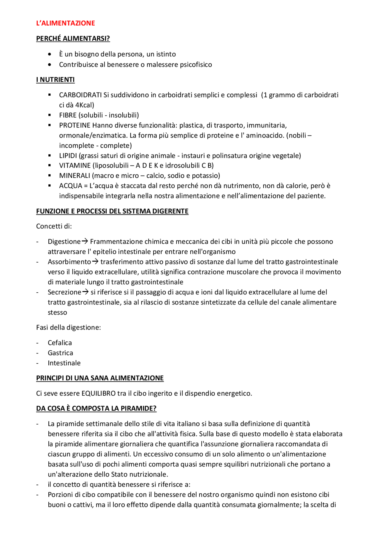 Appunti Metodologia Infermieristica 1° Anno Infermieristica Su
