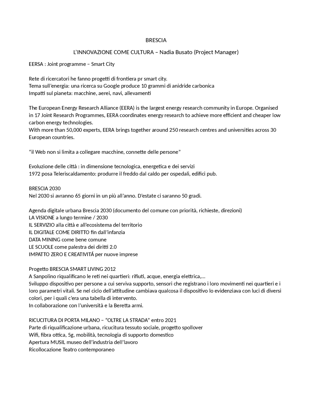 Testimonianza Smart City Docsity