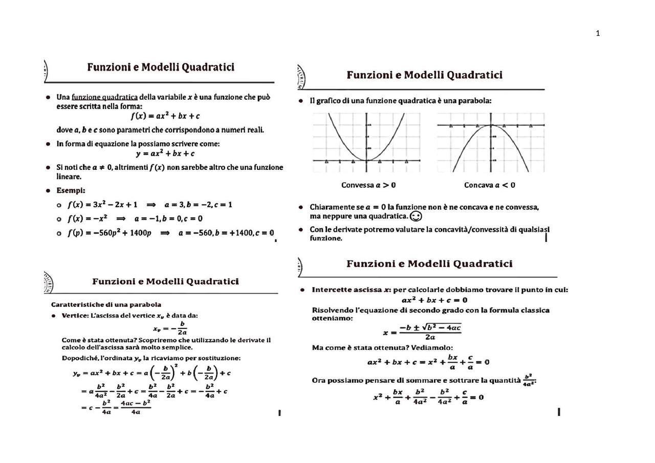Matematica Funzioni E Modelli Docsity