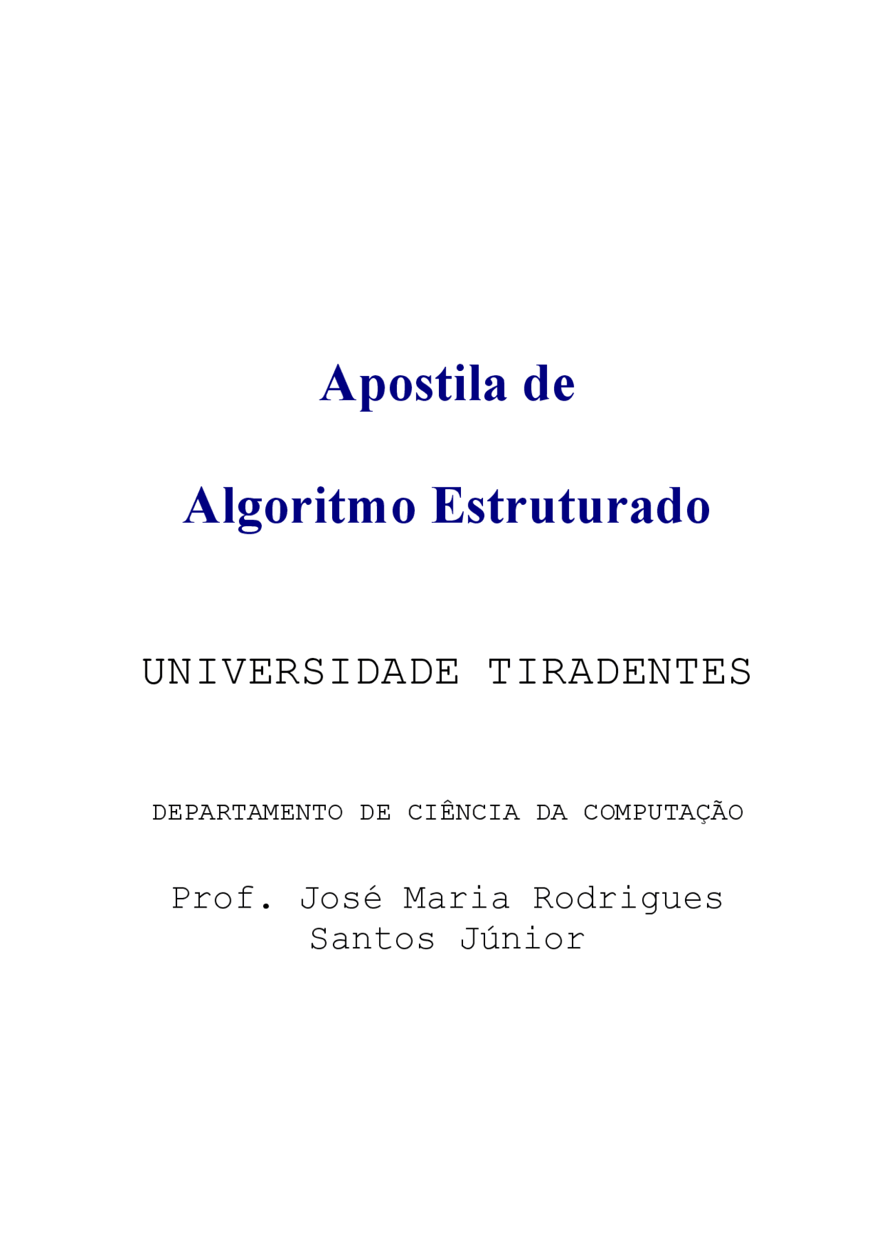 Algoritmos Estruturados Manuais Projetos Pesquisas Informática