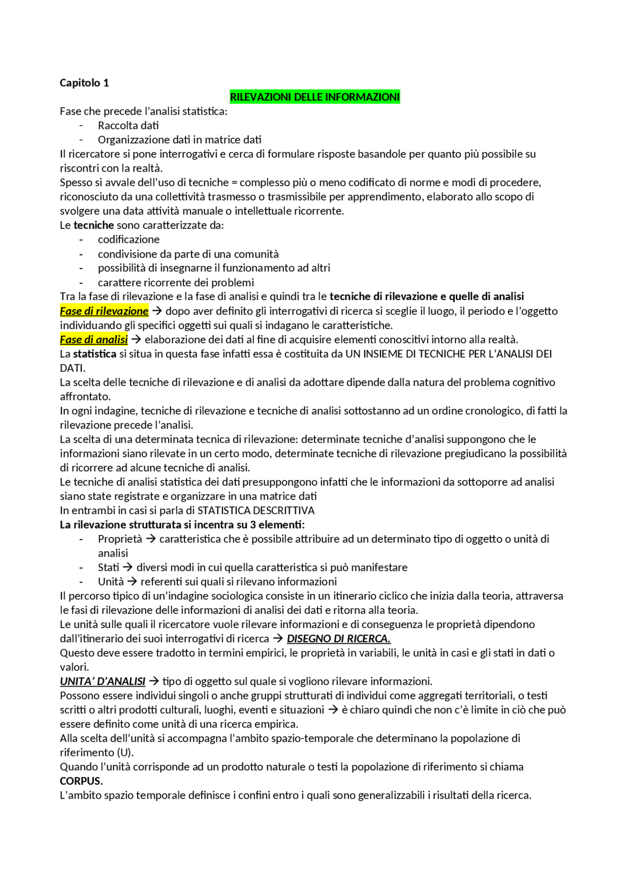 Tecniche Quantitative Danalisi Prof Pisati Unimib Docsity