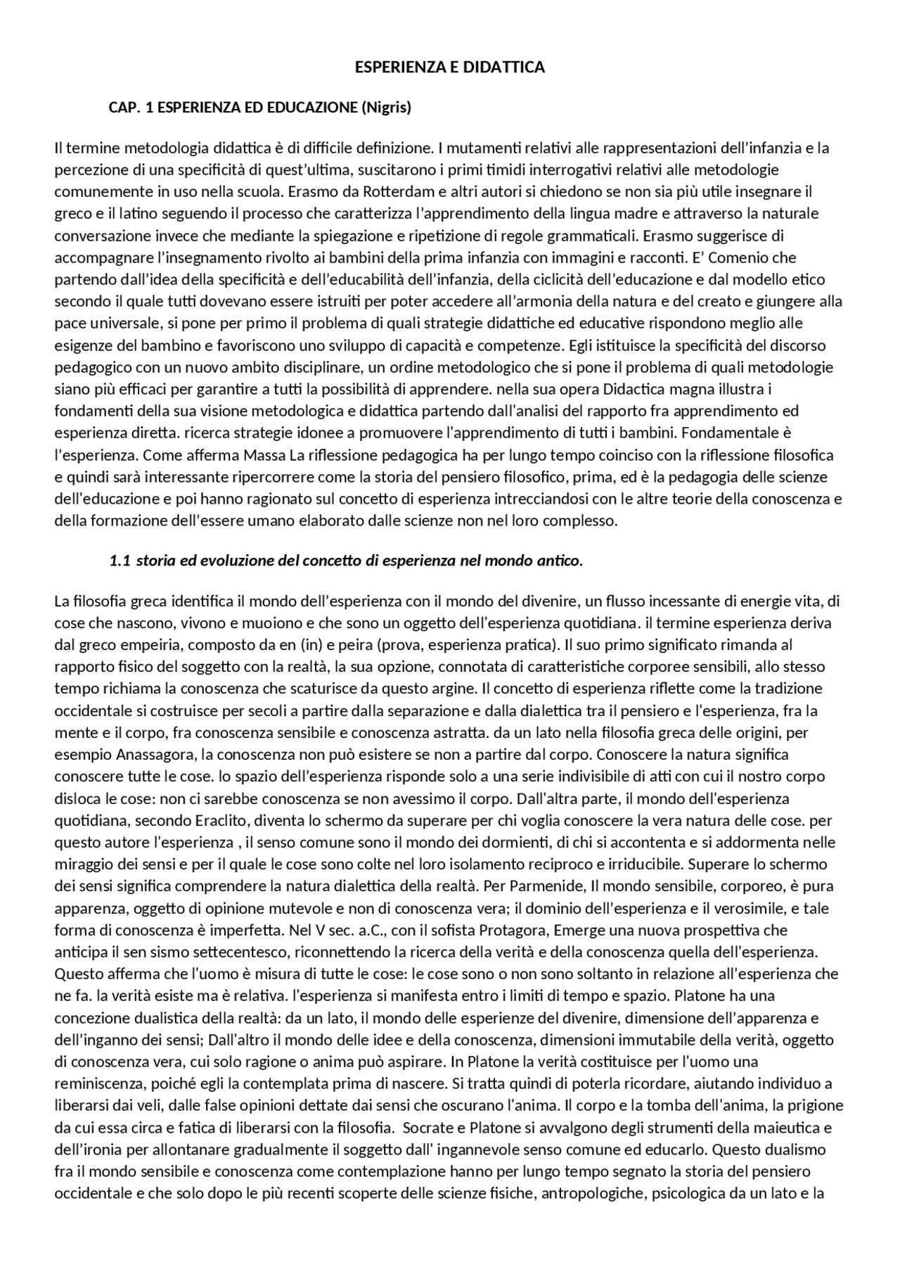 Esperienze E Didattica Docsity
