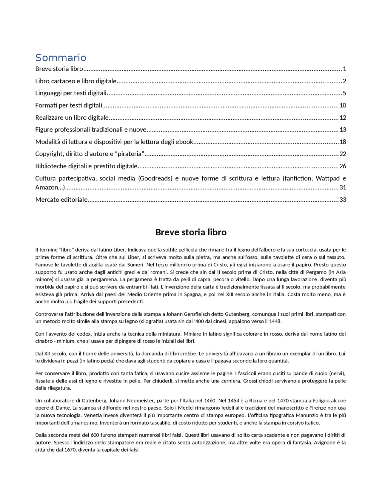 Riassunto Editoria Digitale Appunti Di Elementi Di Informatica Docsity