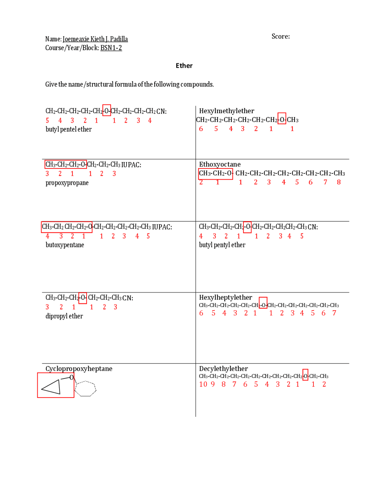 Organic chemistry (esters, carboxylic, eters, aldehyde, ketones) - Docsity