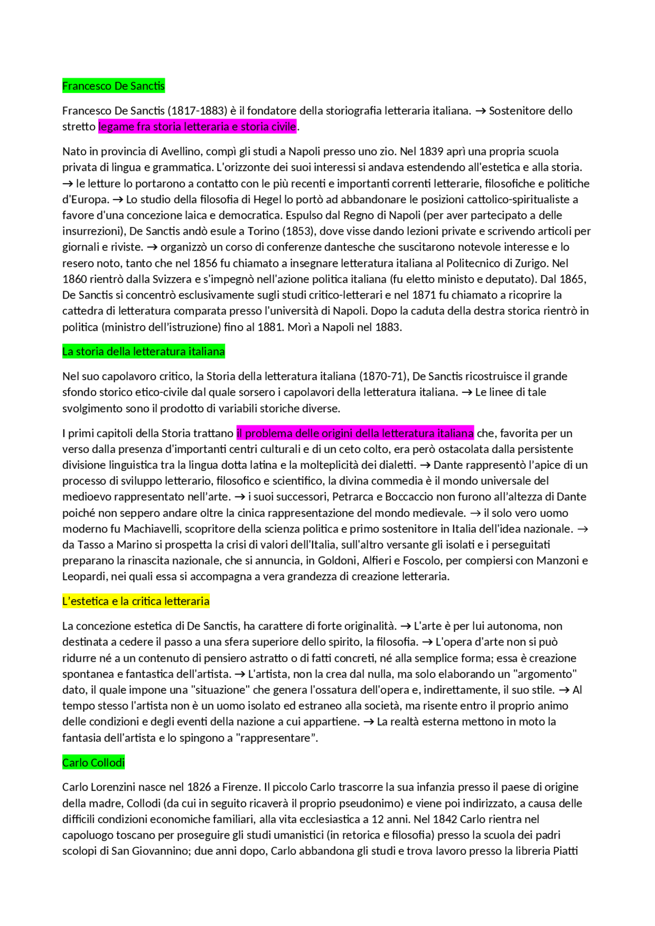 Letteratura Scolastica Docsity