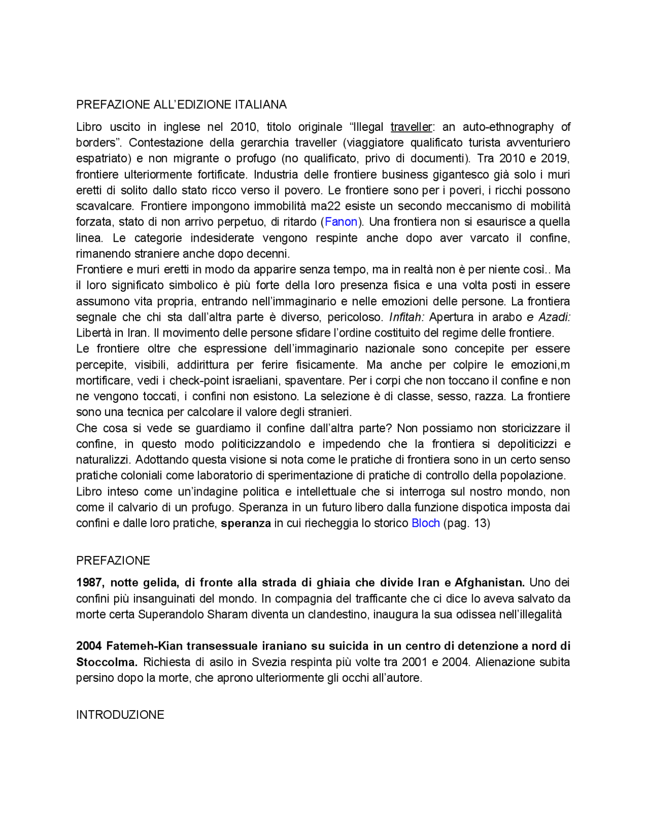 Io Sono Confine Shahram Kohsravi Docsity