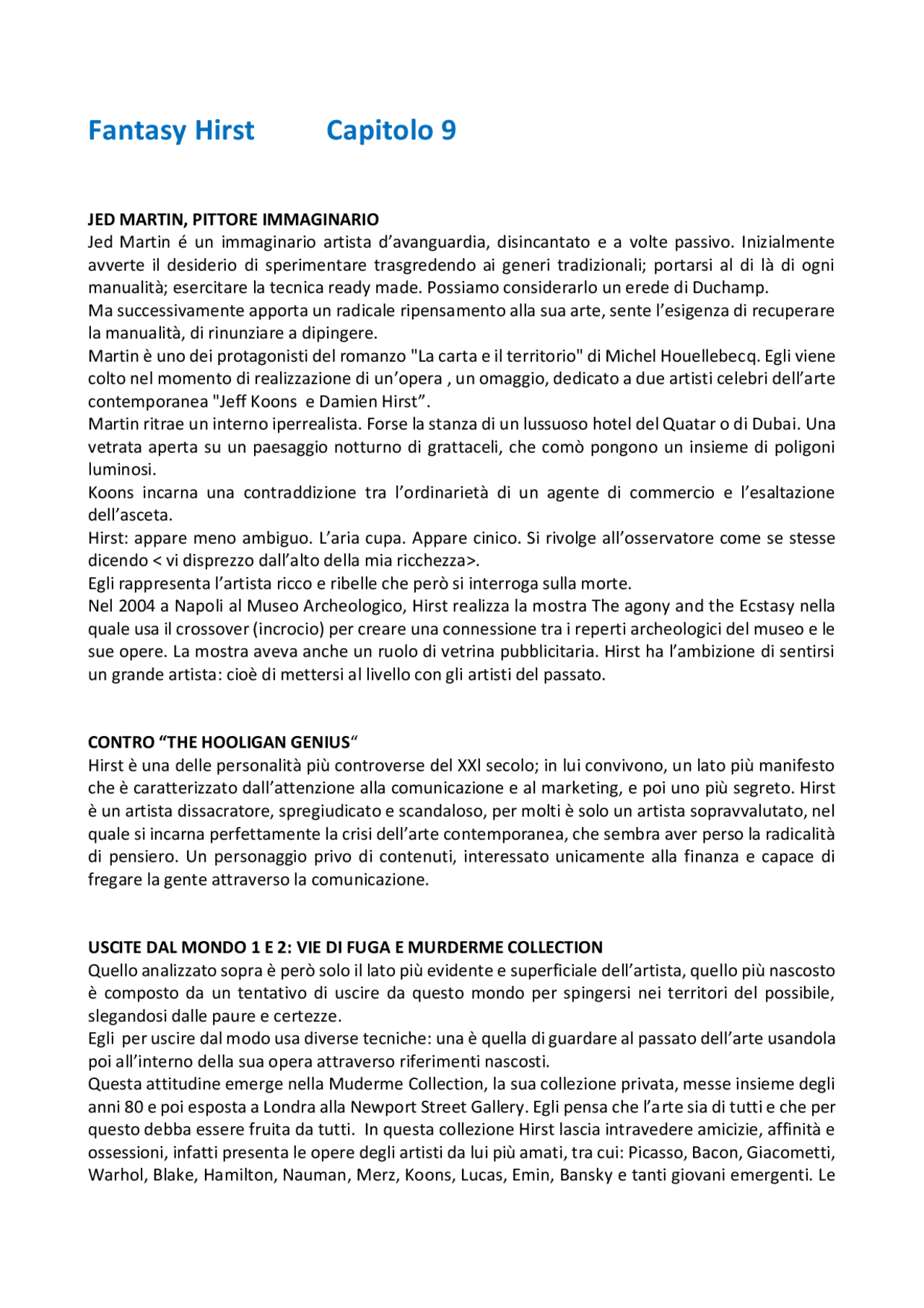 Riassunto Capitolo 9 Del Opera Interminabile Trione Vincenzo Docsity