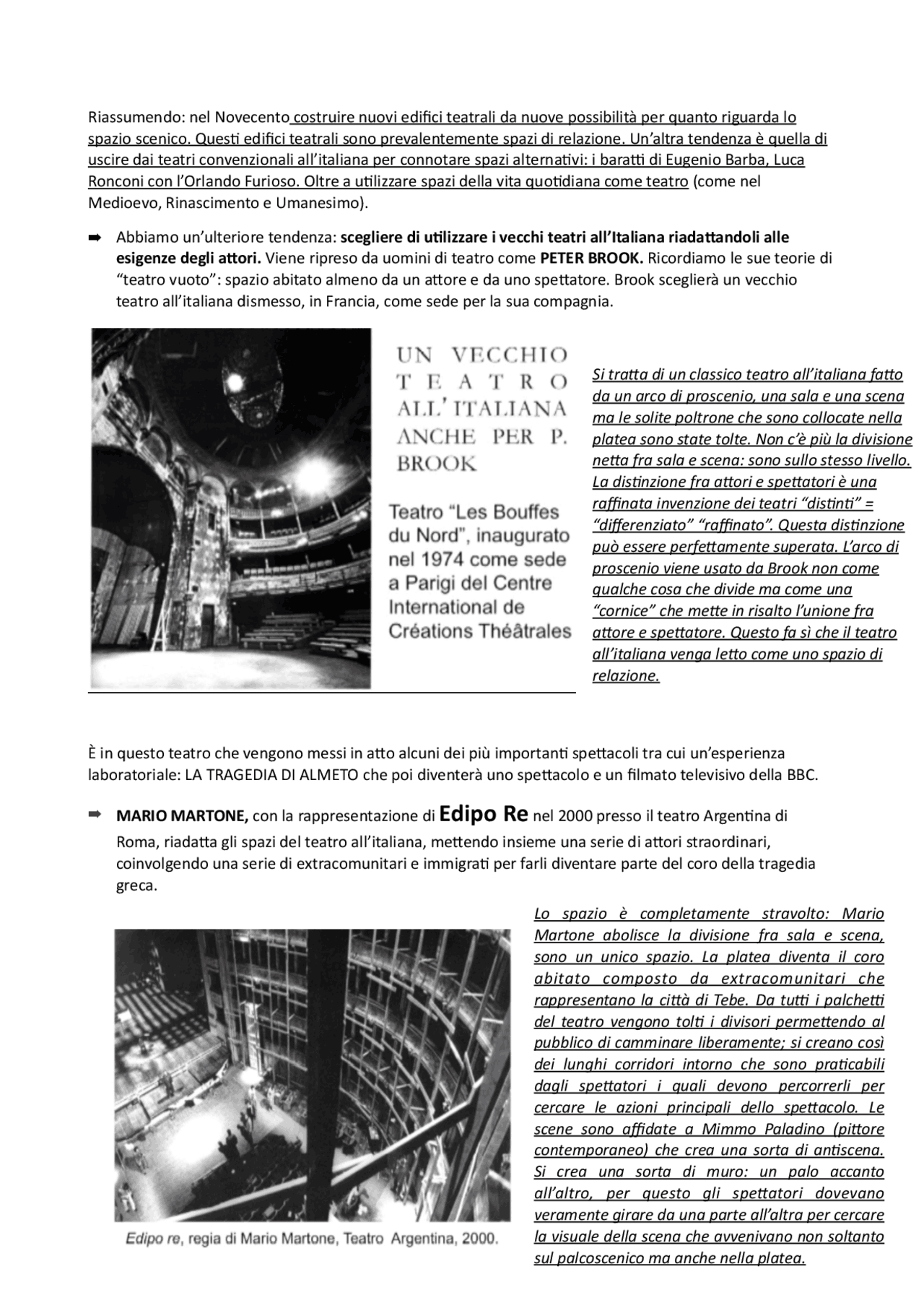 Istituzione Di Teatro Docsity