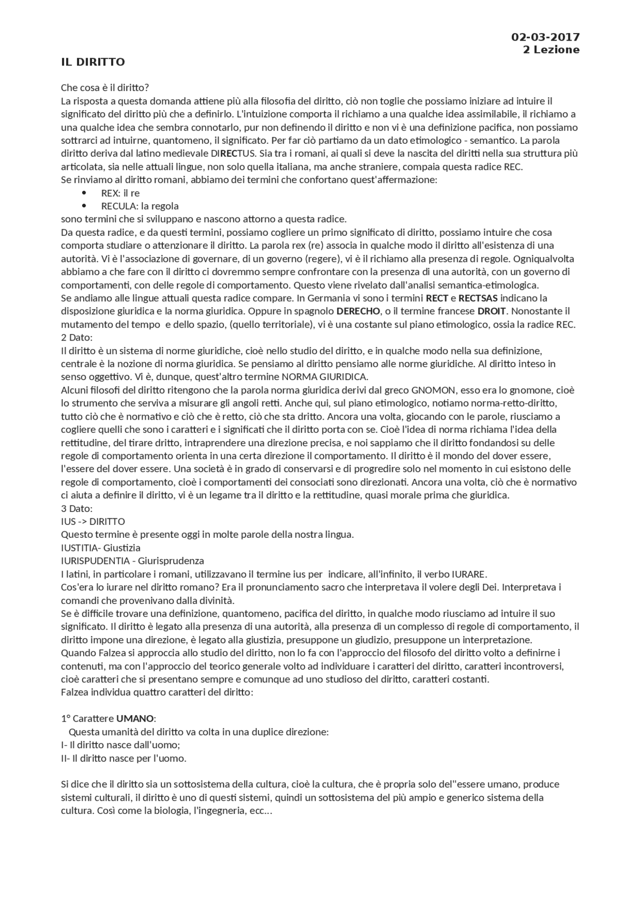 Lezione N°2 Di Diritto Privato Docsity