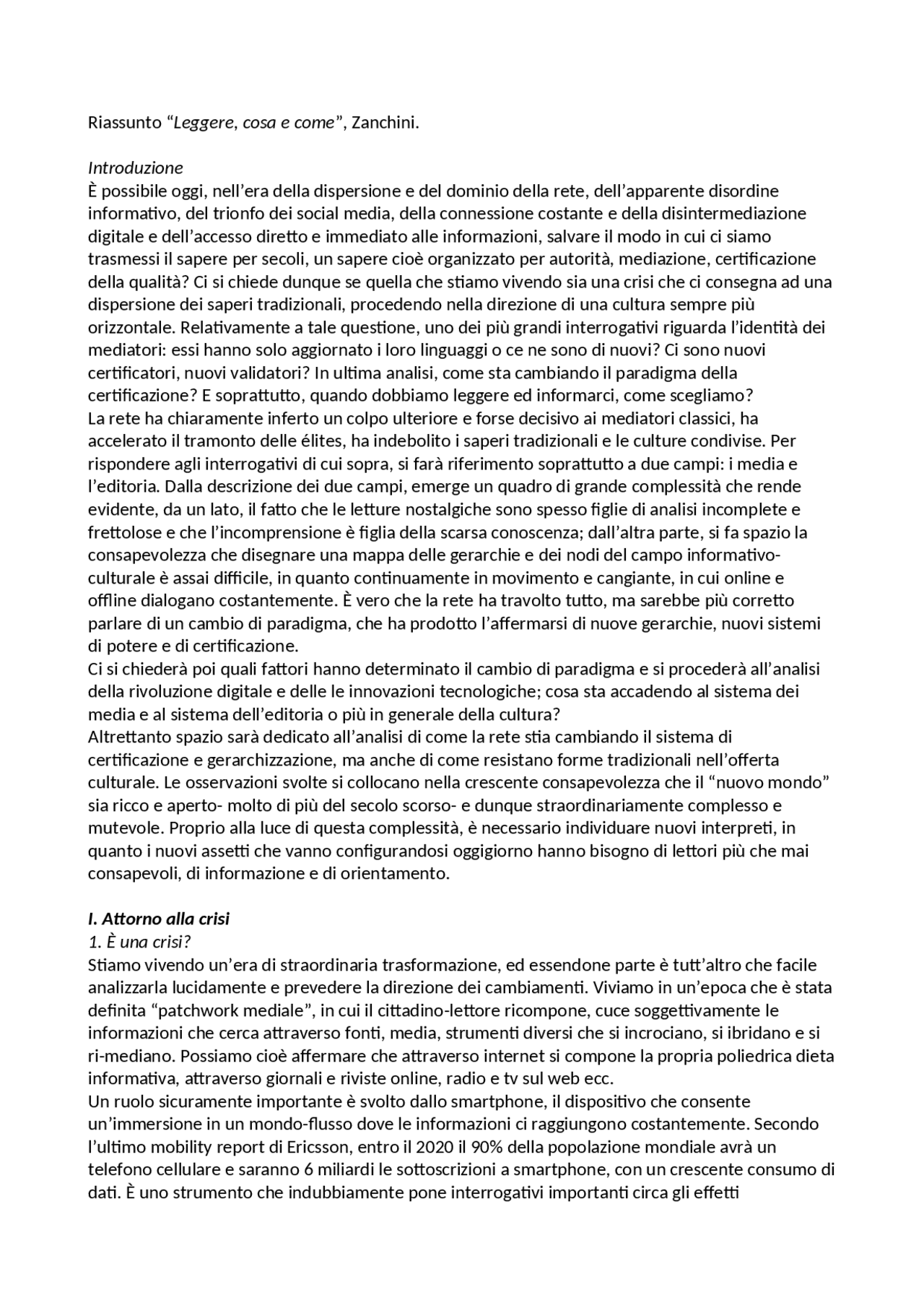 Leggere Cosa E Come Docsity